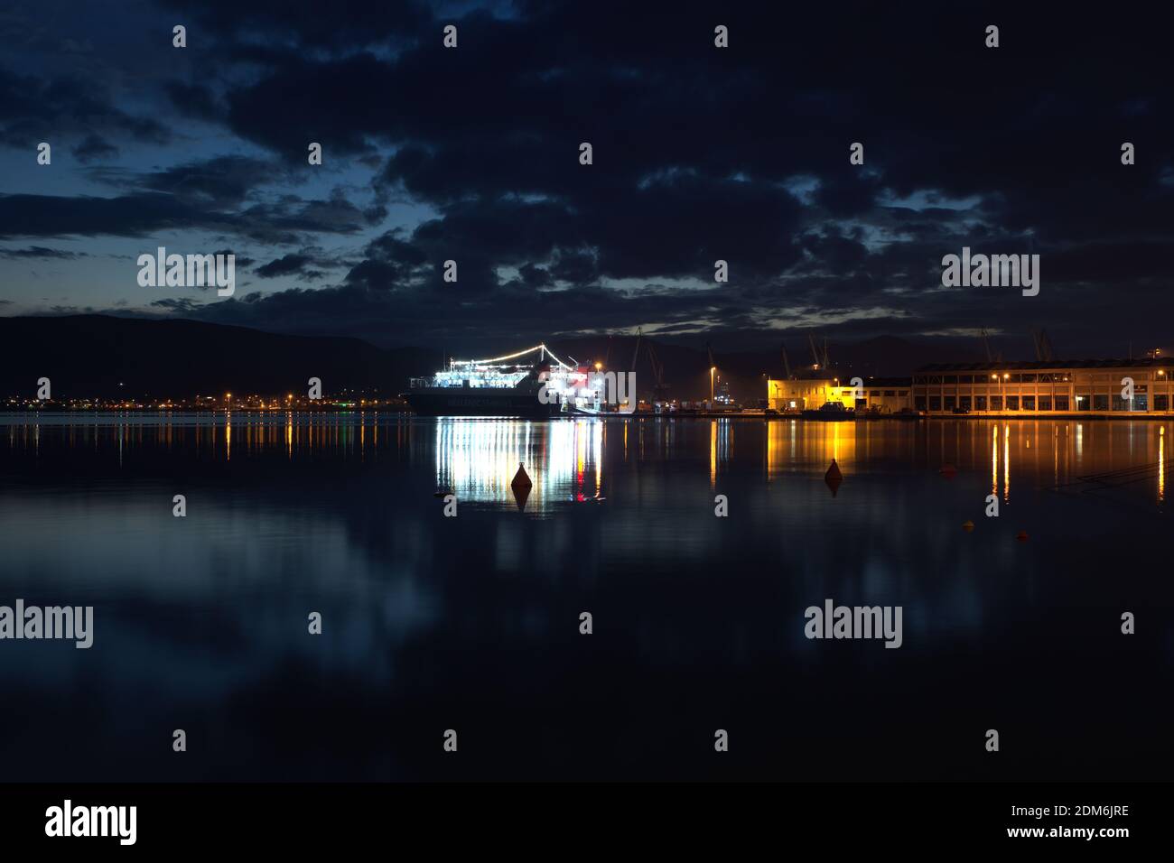 Volos city, Greece, the city of Volos decorated for the Christmas ...