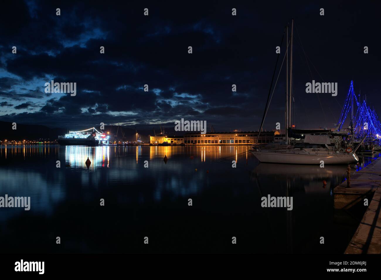 Volos city, Greece, the city of Volos decorated for the Christmas ...