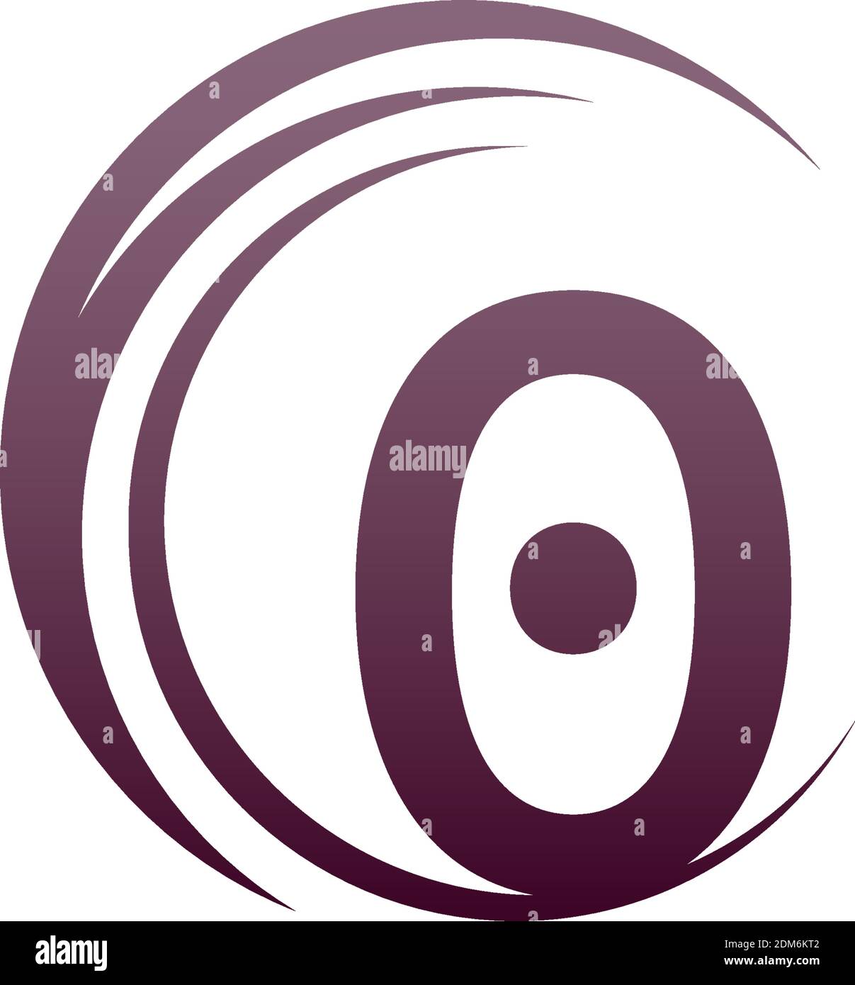 Wave circle number Zero logo icon design illustration Stock Vector ...