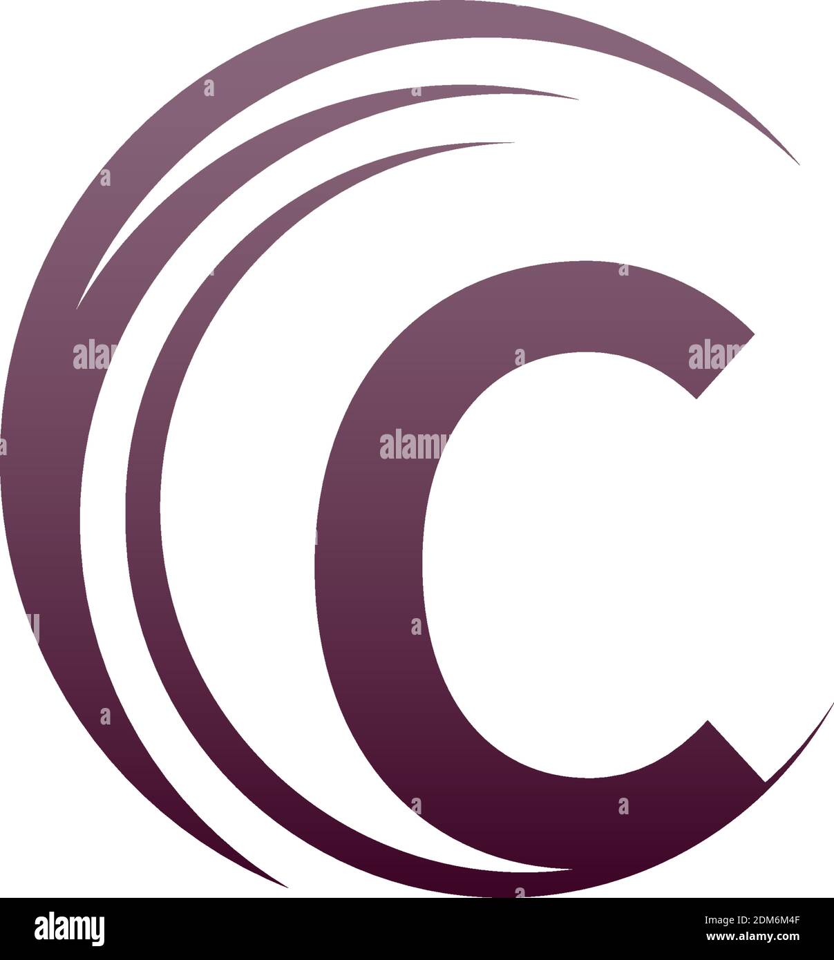 Wave circle letter C logo icon design illustration Stock Vector Image ...