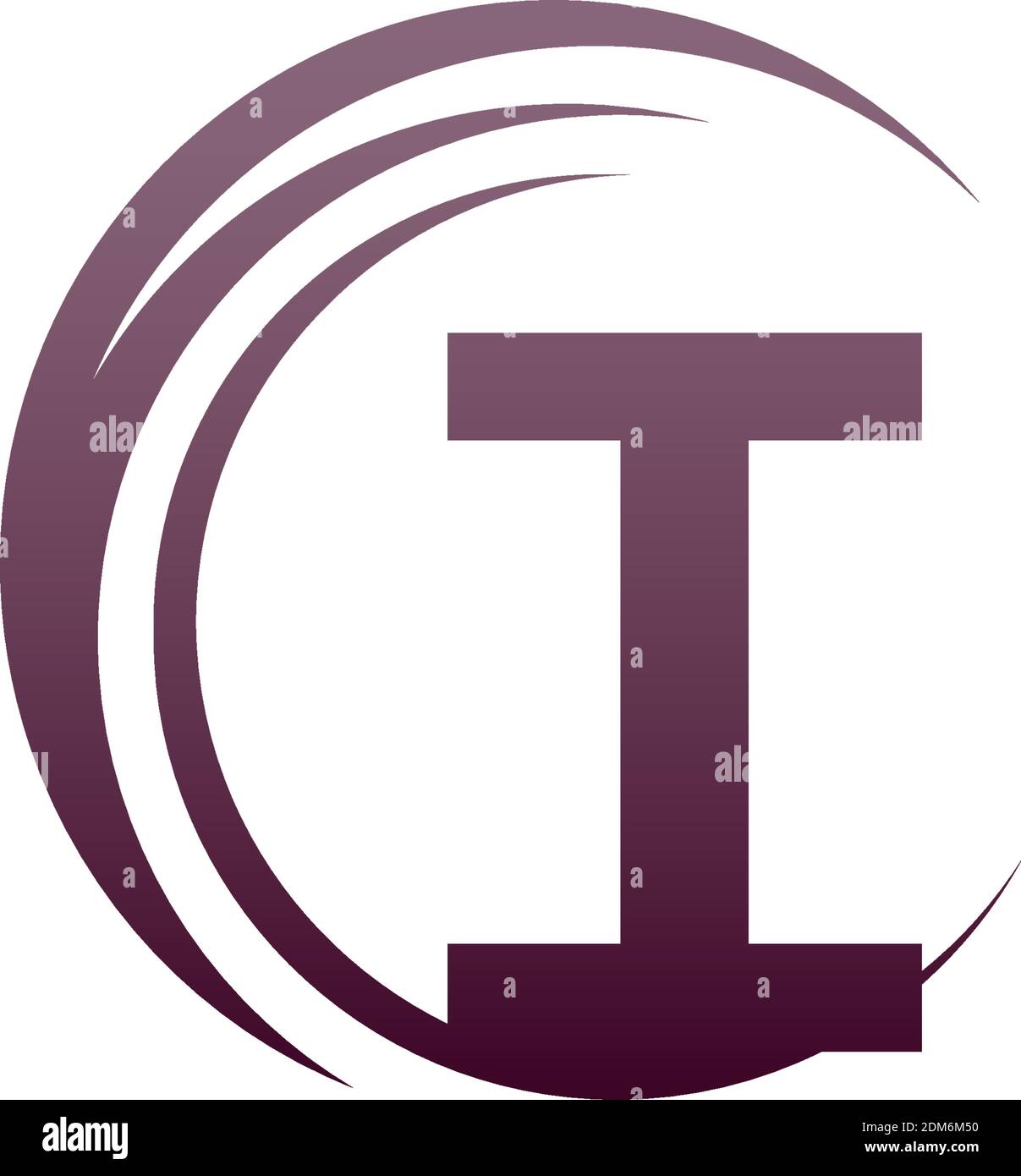 Wave circle letter I logo icon design illustration Stock Vector Image ...