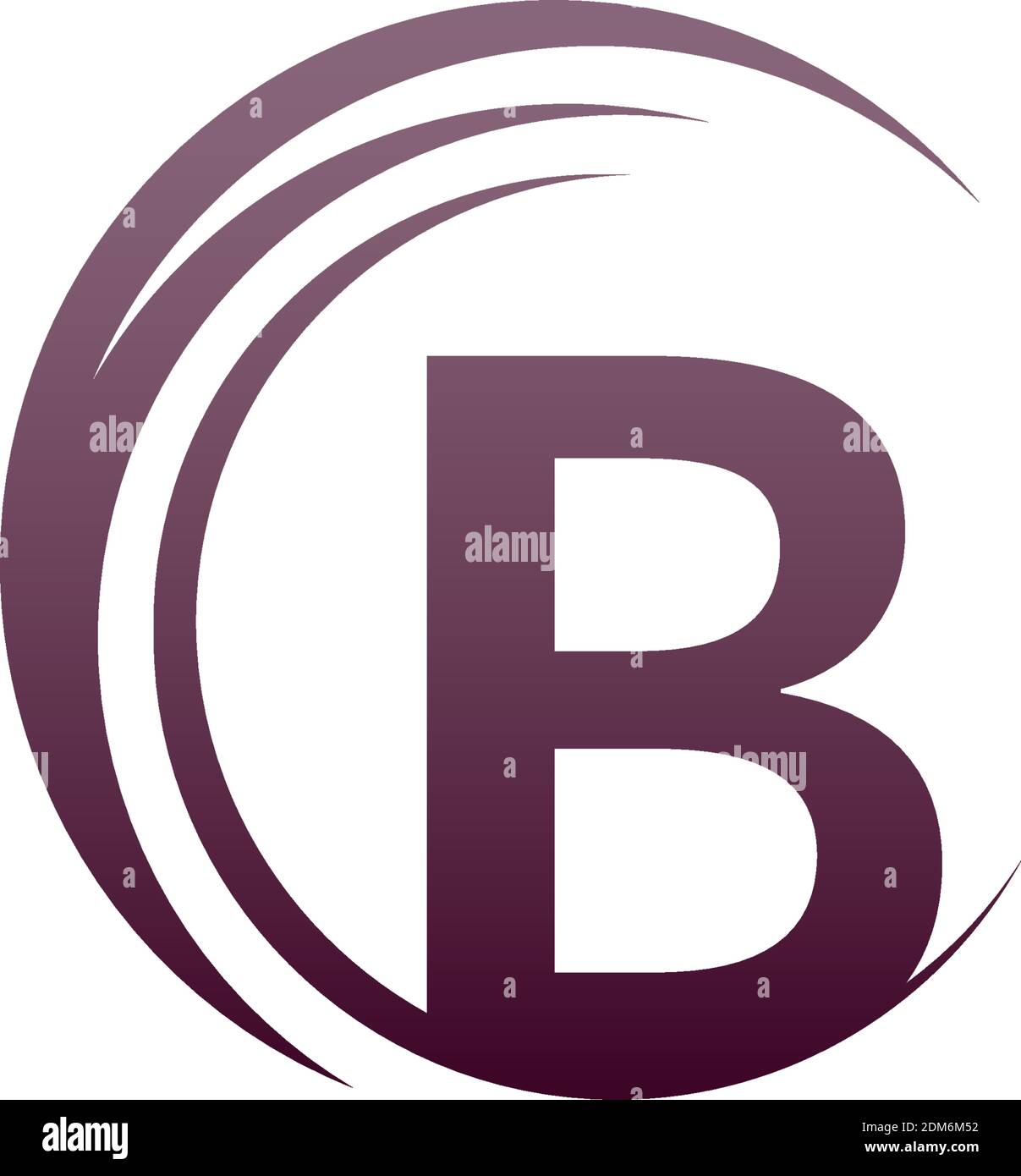 Wave circle letter B logo icon design illustration Stock Vector Image ...