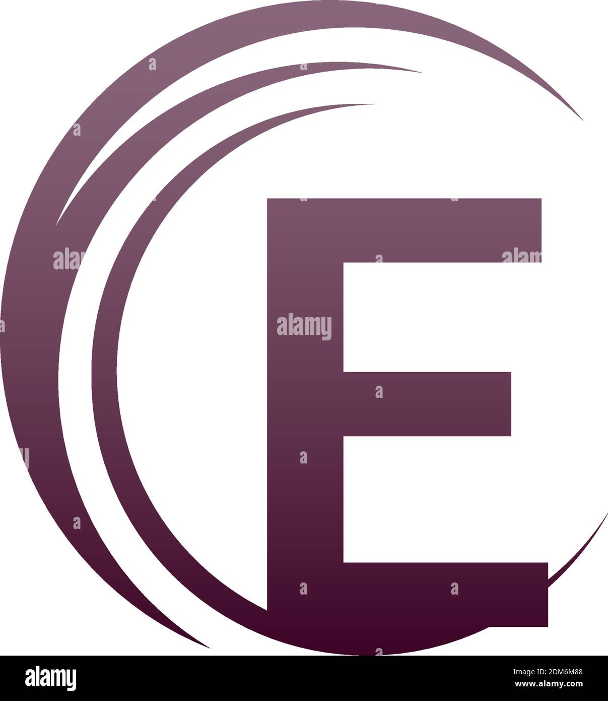 Wave circle letter E logo icon design illustration Stock Vector Image ...