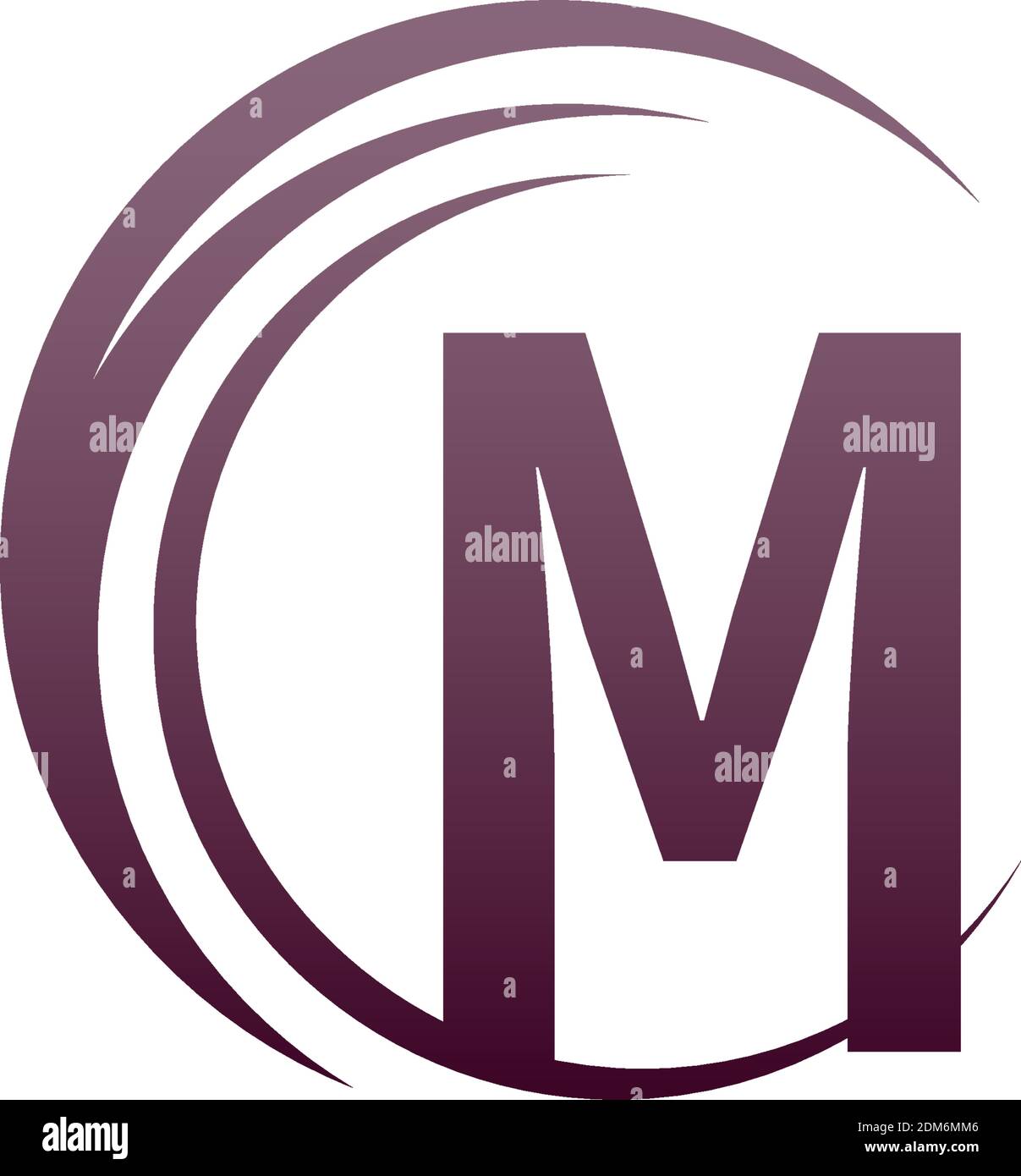 Letter m stylized logo Stock Vector Images - Alamy