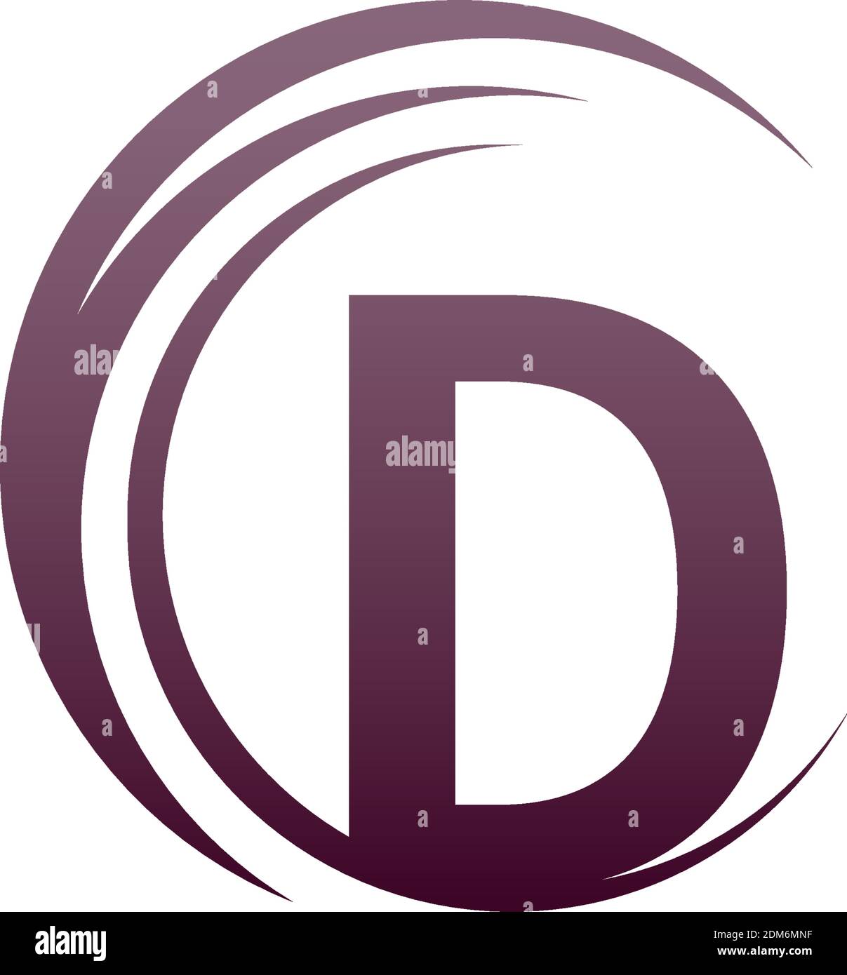 Wave circle letter D logo icon design illustration Stock Vector Image ...