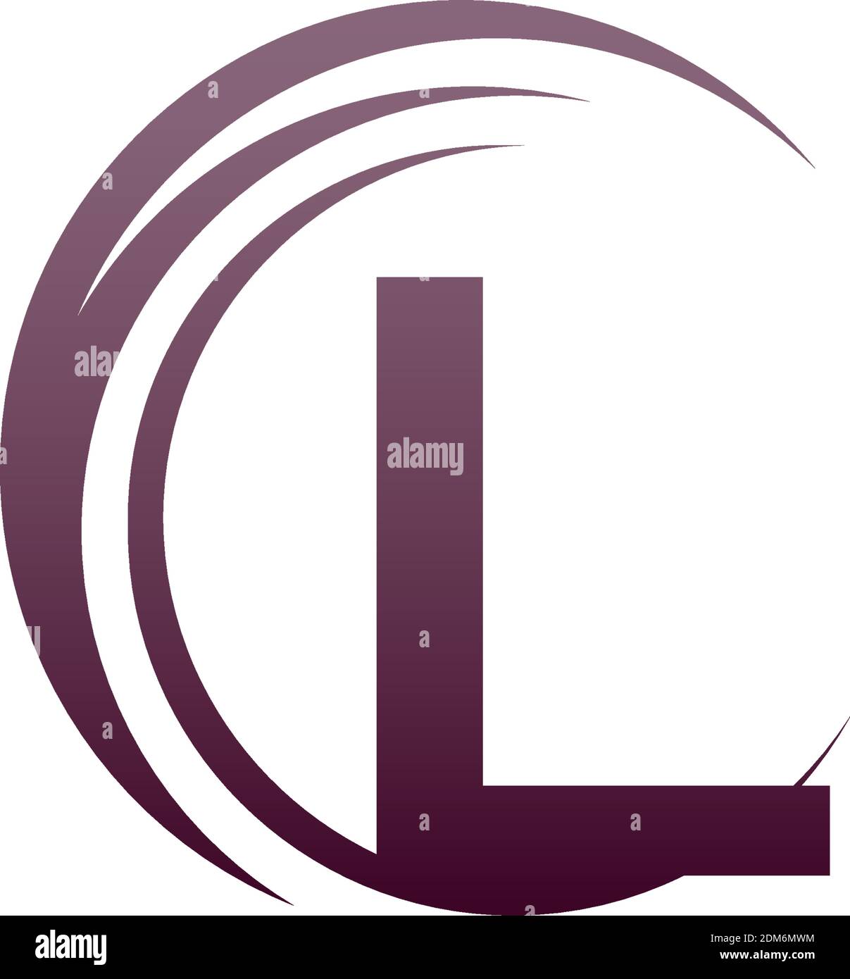 Wave circle letter L logo icon design illustration Stock Vector Image ...