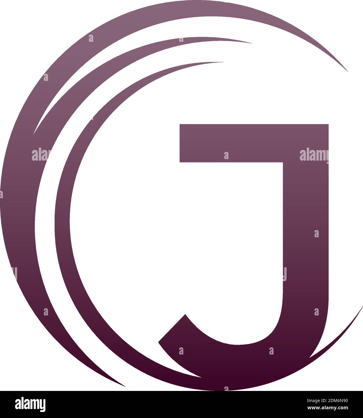 Wave circle letter J logo icon design illustration Stock Vector Image ...
