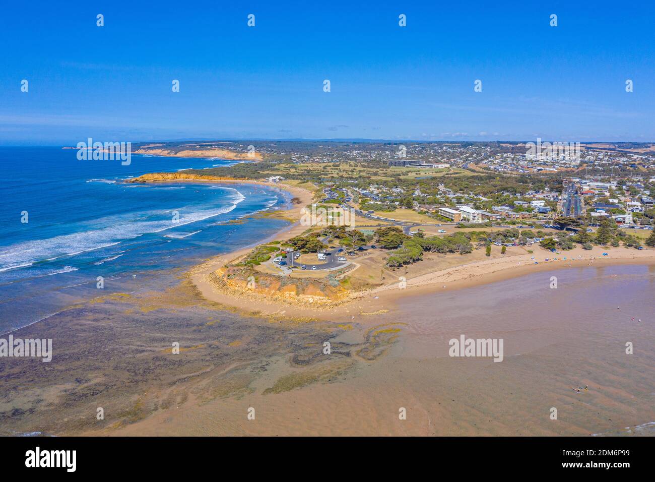 View of a beach at Torquay, Australia Stock Photo - Alamy