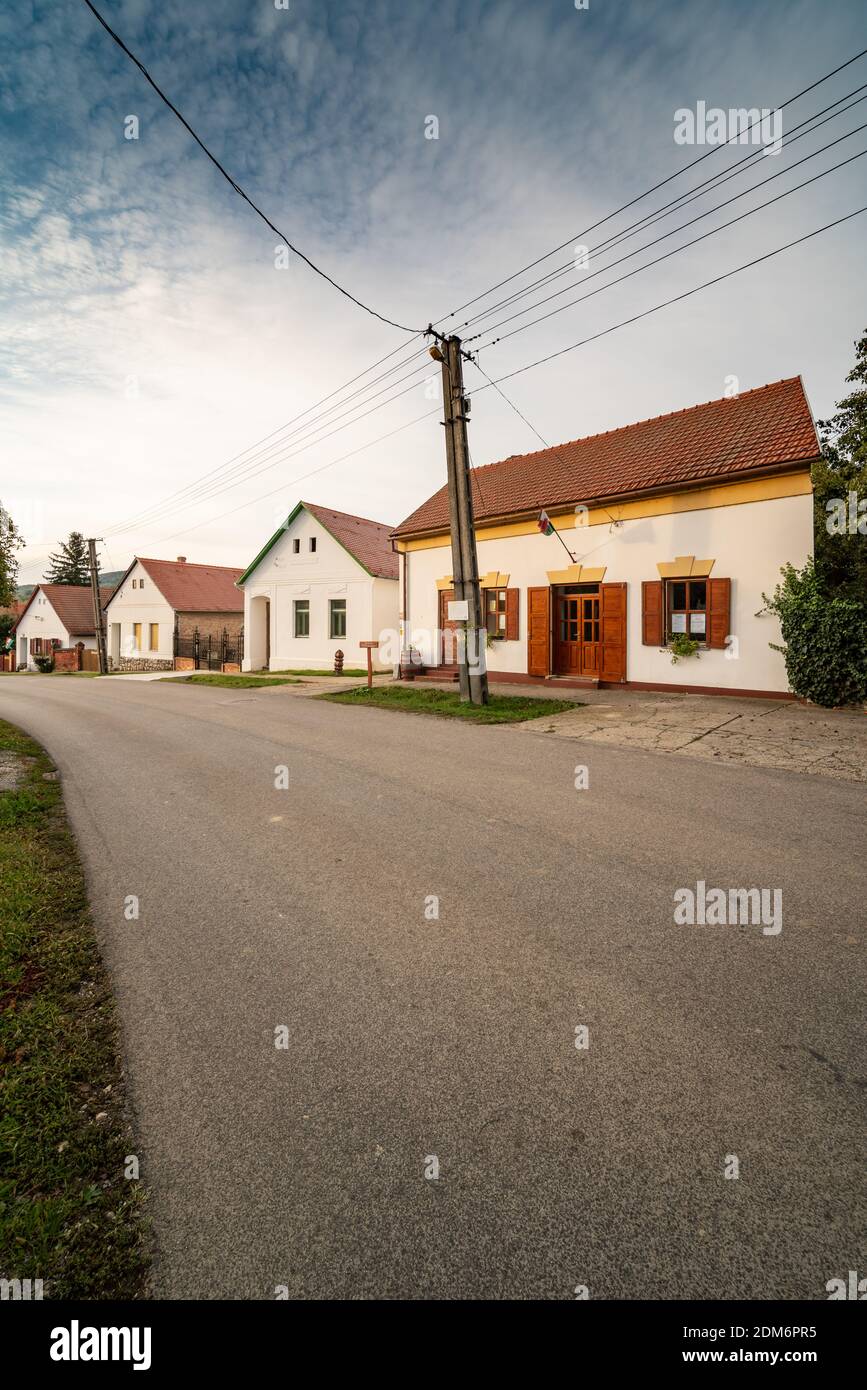 Wine cellars in a row in Southern Hungary in Palkonya village Stock ...