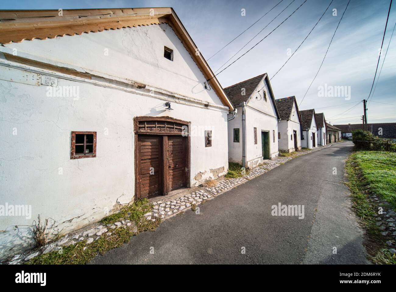 Wine cellars in a row in Southern Hungary in Palkonya village Stock ...