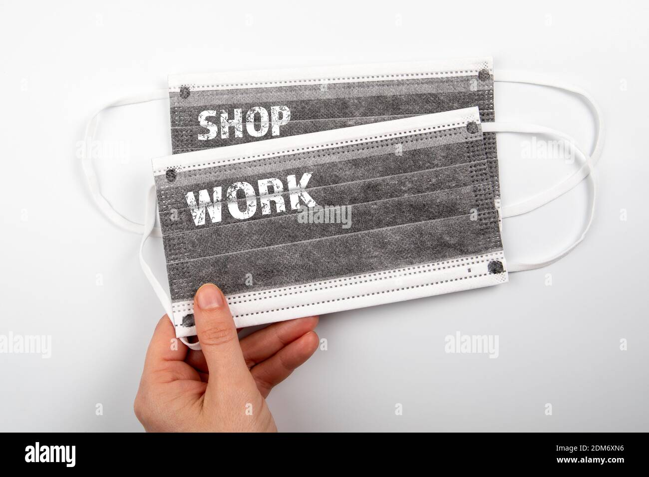 Use of face masks at work and in shops. Virus spread and security ...