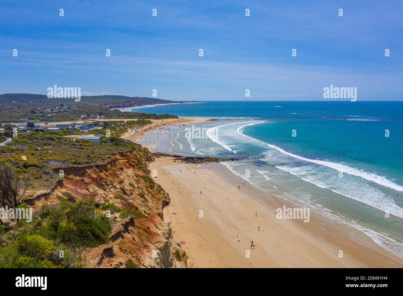 Aerial view of a beach at Anglesea in Australia Stock Photo - Alamy