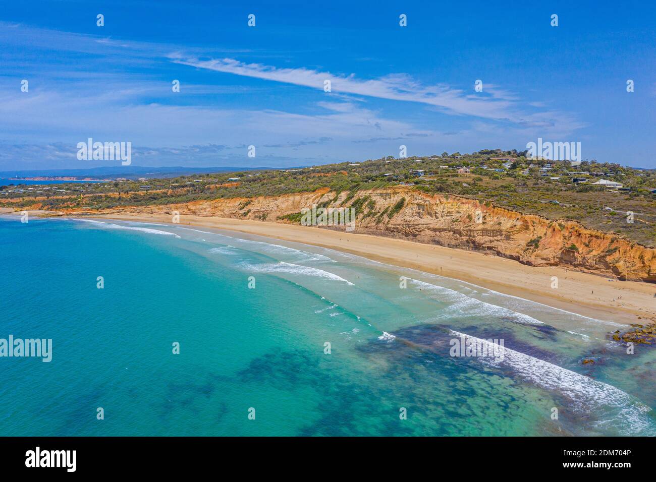 Aerial view of a beach at Anglesea in Australia Stock Photo - Alamy