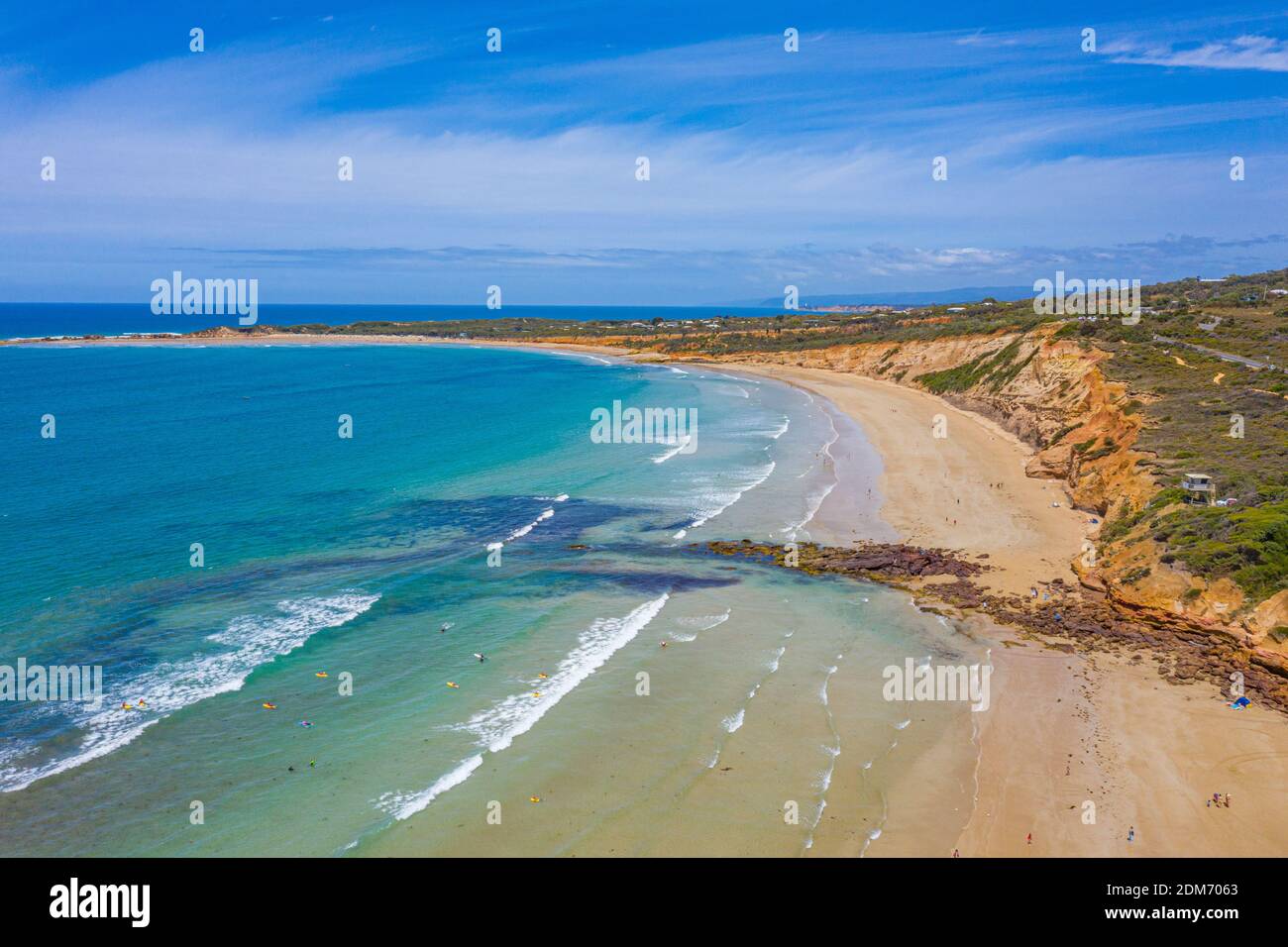 Aerial view of a beach at Anglesea in Australia Stock Photo - Alamy