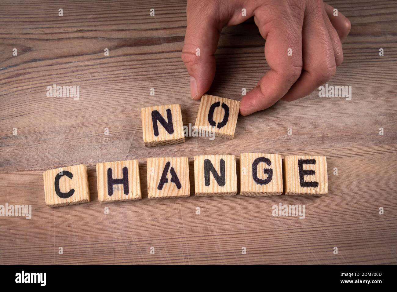 NO CHANGE. Alphabet letters on a wooden texture background Stock Photo ...