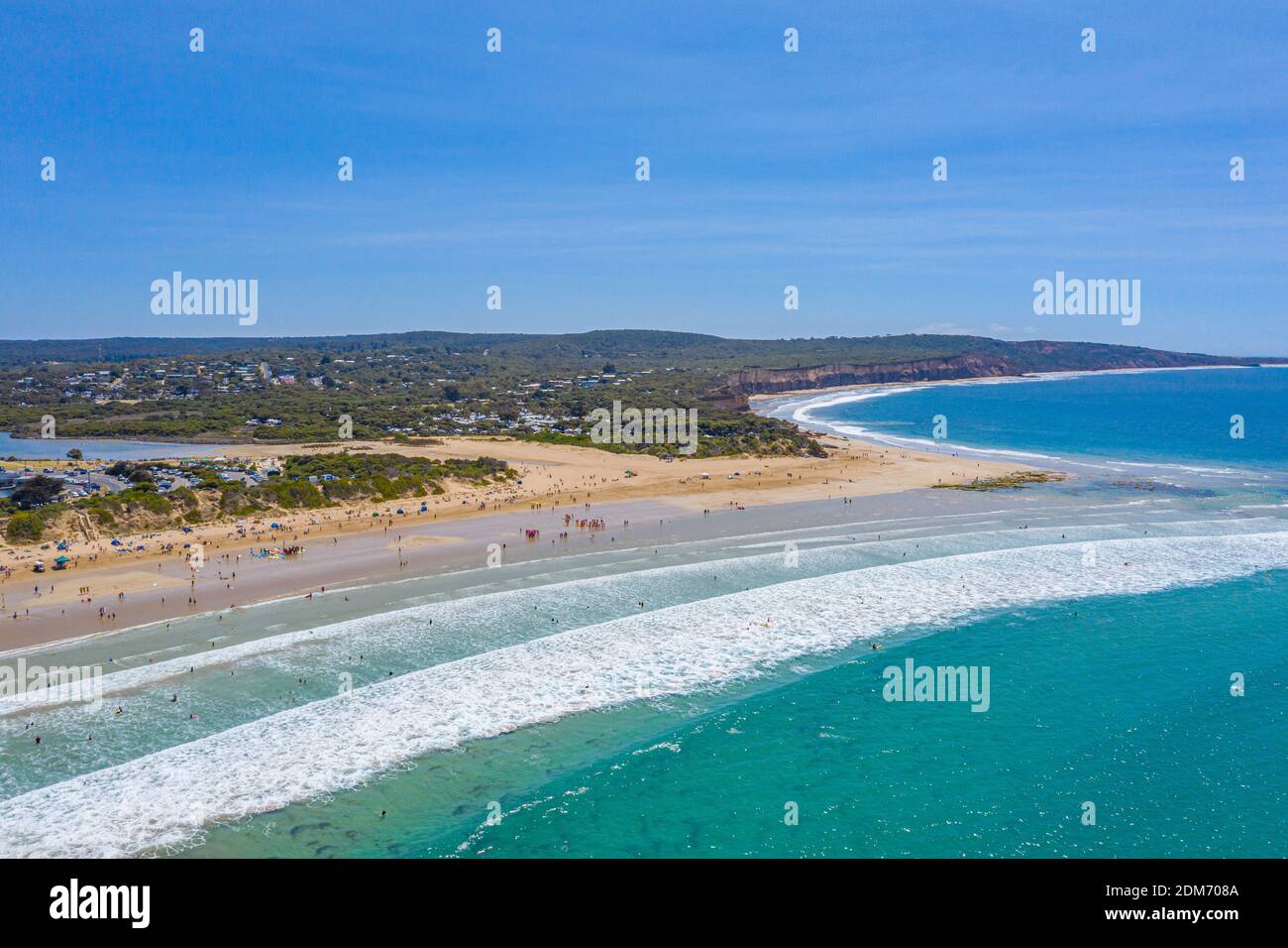 Aerial view of a beach at Anglesea in Australia Stock Photo - Alamy