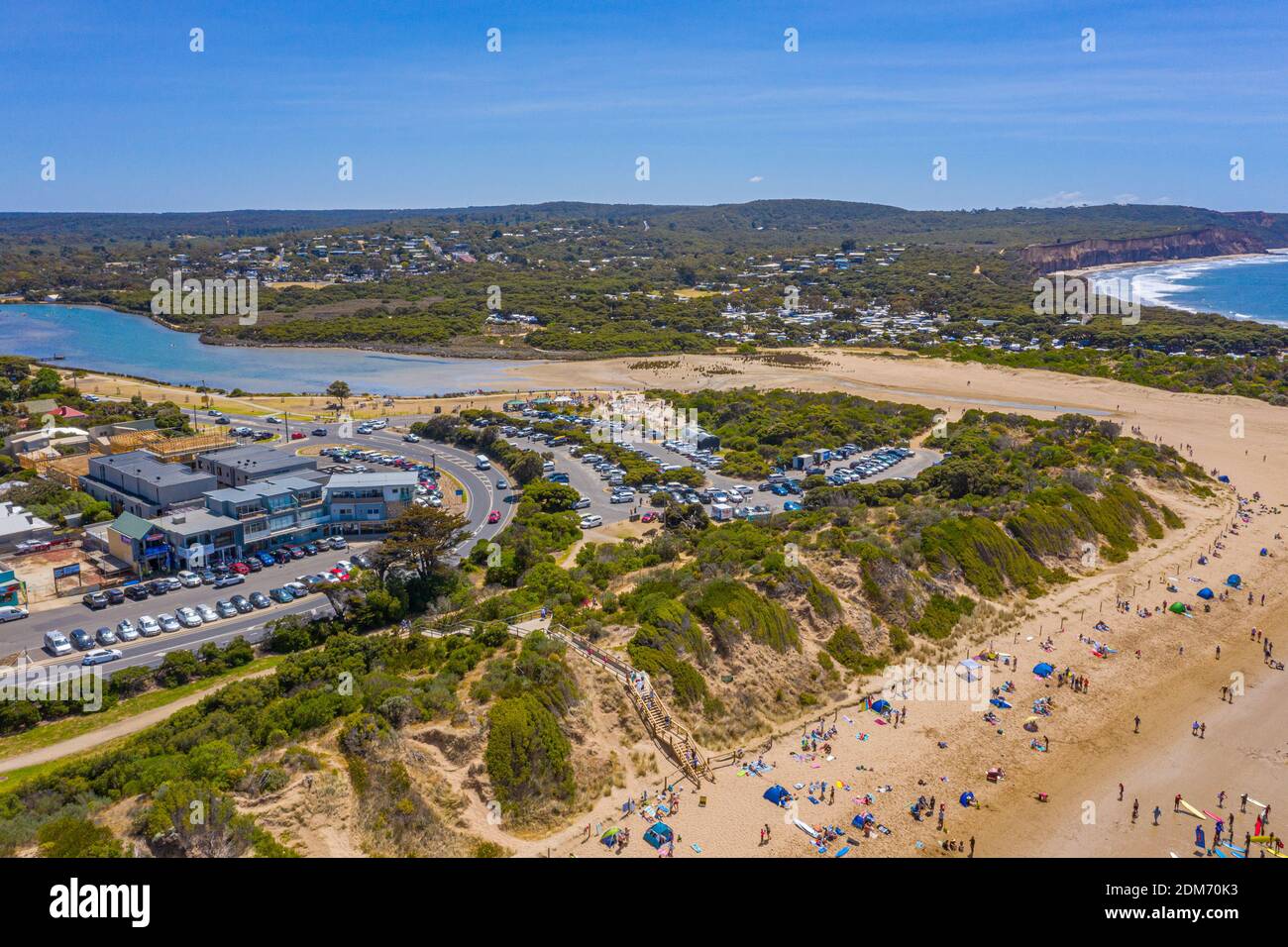 Aerial view of a beach at Anglesea in Australia Stock Photo - Alamy