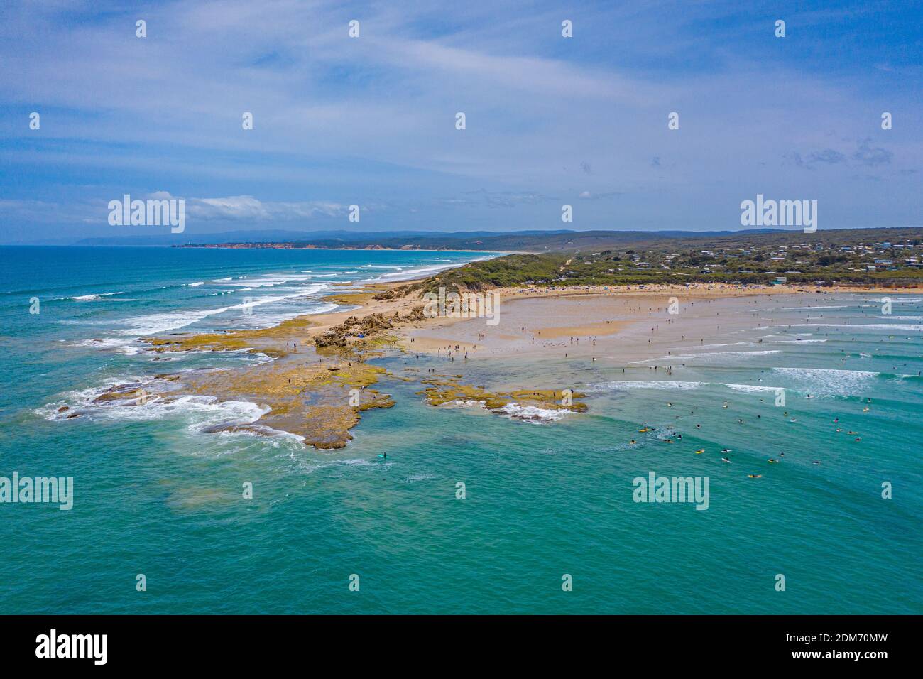 Aerial view of a beach at Anglesea in Australia Stock Photo - Alamy