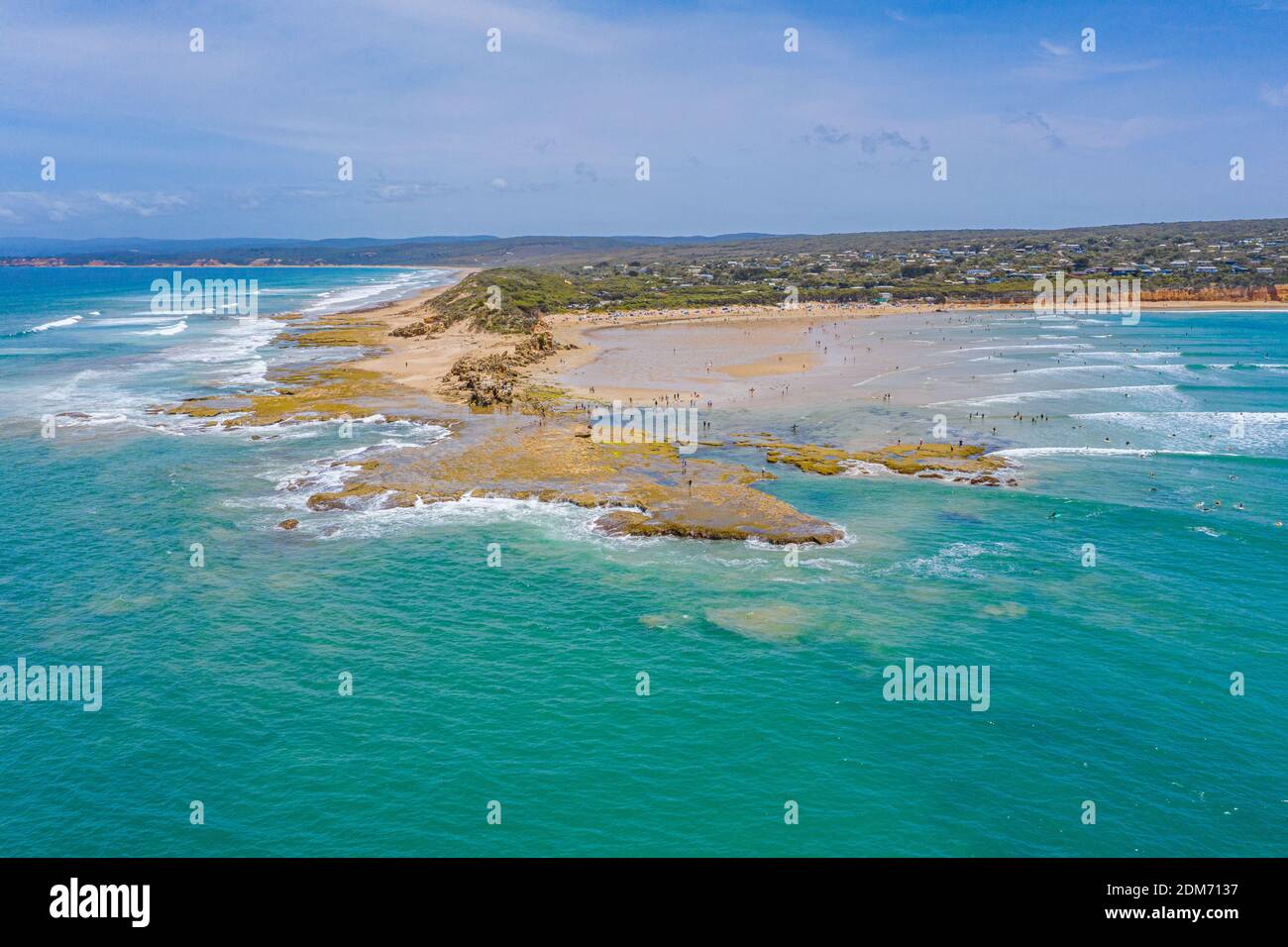 Aerial view of a beach at Anglesea in Australia Stock Photo - Alamy