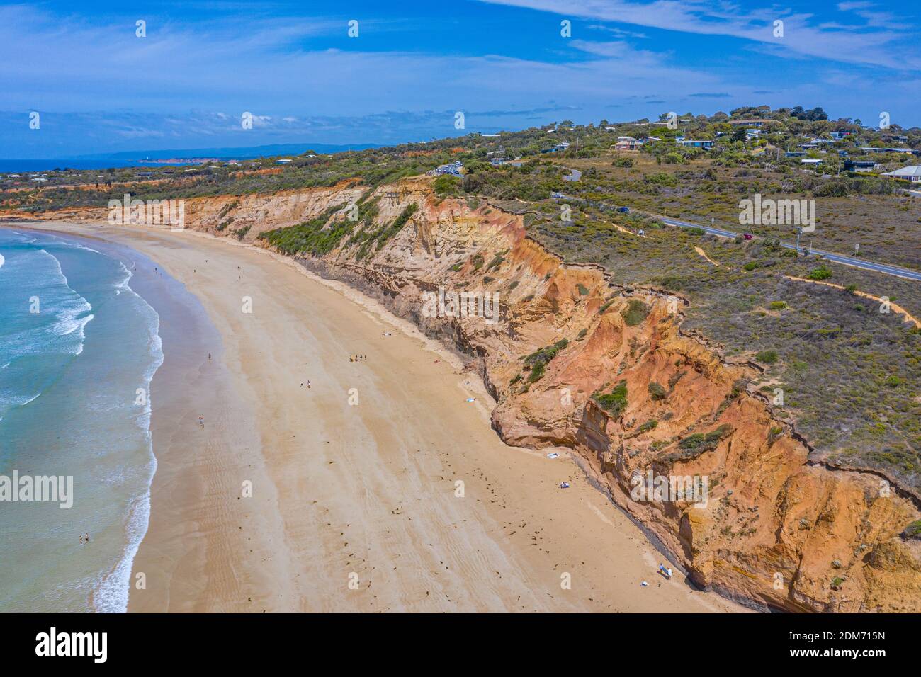 Aerial view of a beach at Anglesea in Australia Stock Photo - Alamy