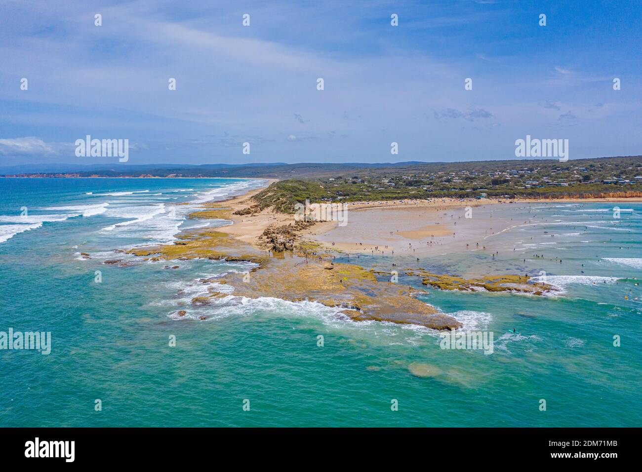 Aerial view of a beach at Anglesea in Australia Stock Photo - Alamy