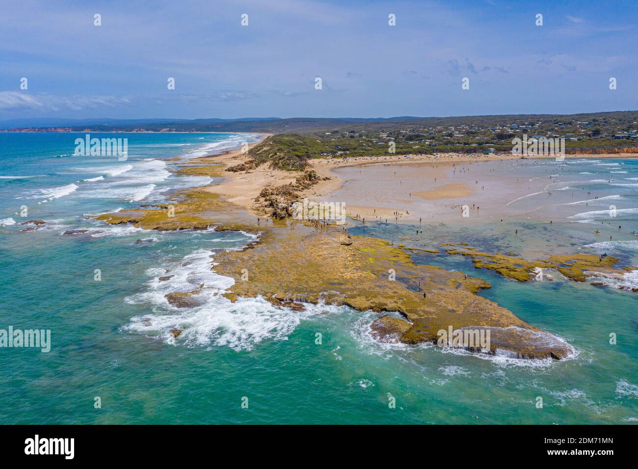 Aerial view of a beach at Anglesea in Australia Stock Photo - Alamy
