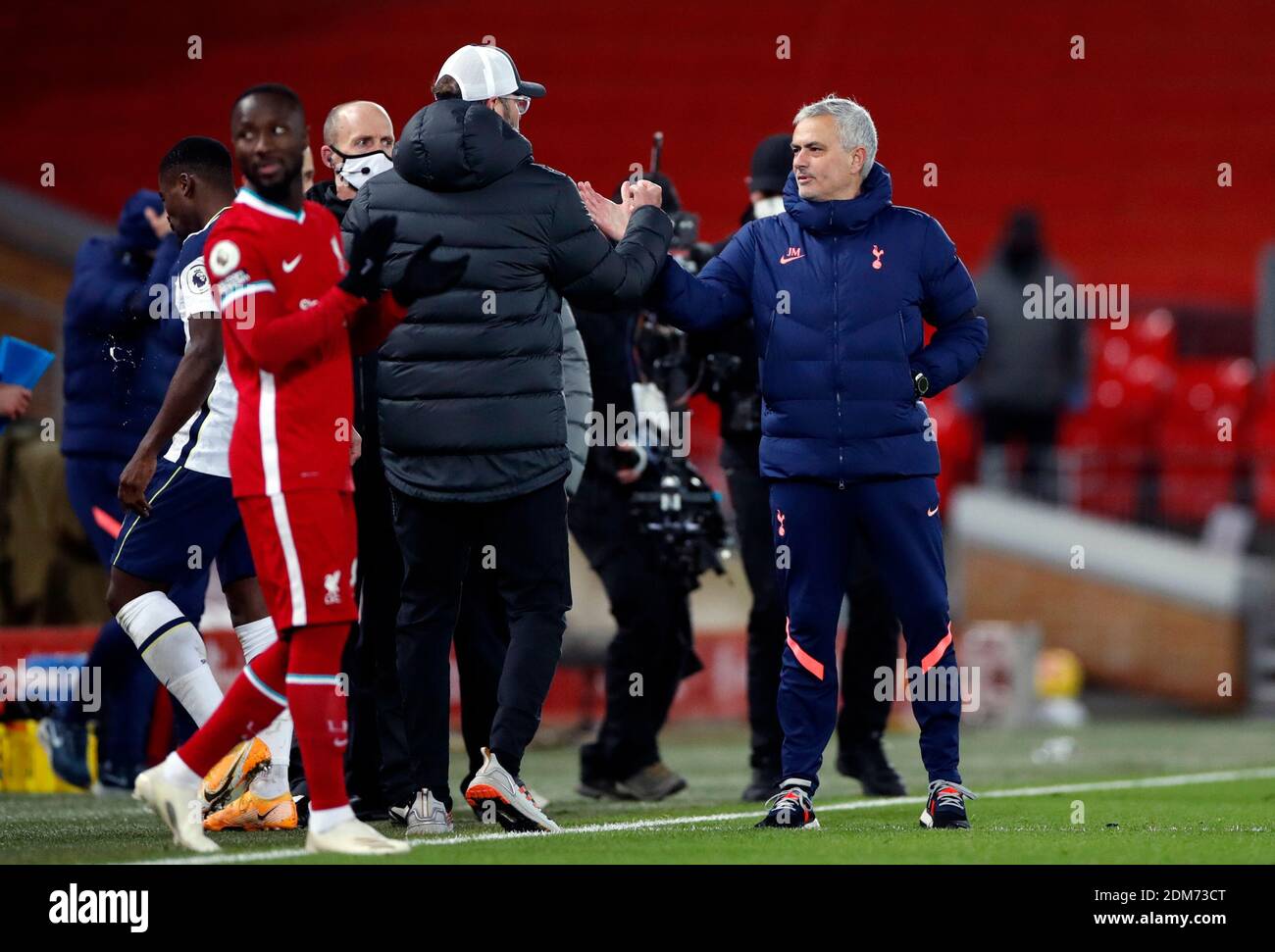 Liverpool manager Jurgen Klopp with Tottenham Hotspur manager Jose ...
