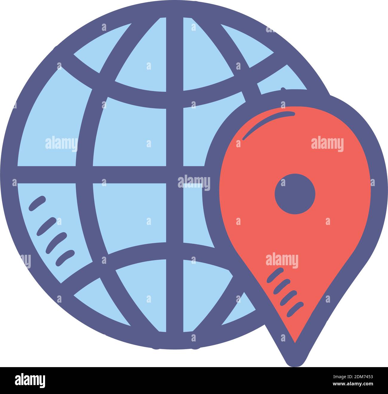 Global sphere with gps mark design, Communication internet and ...