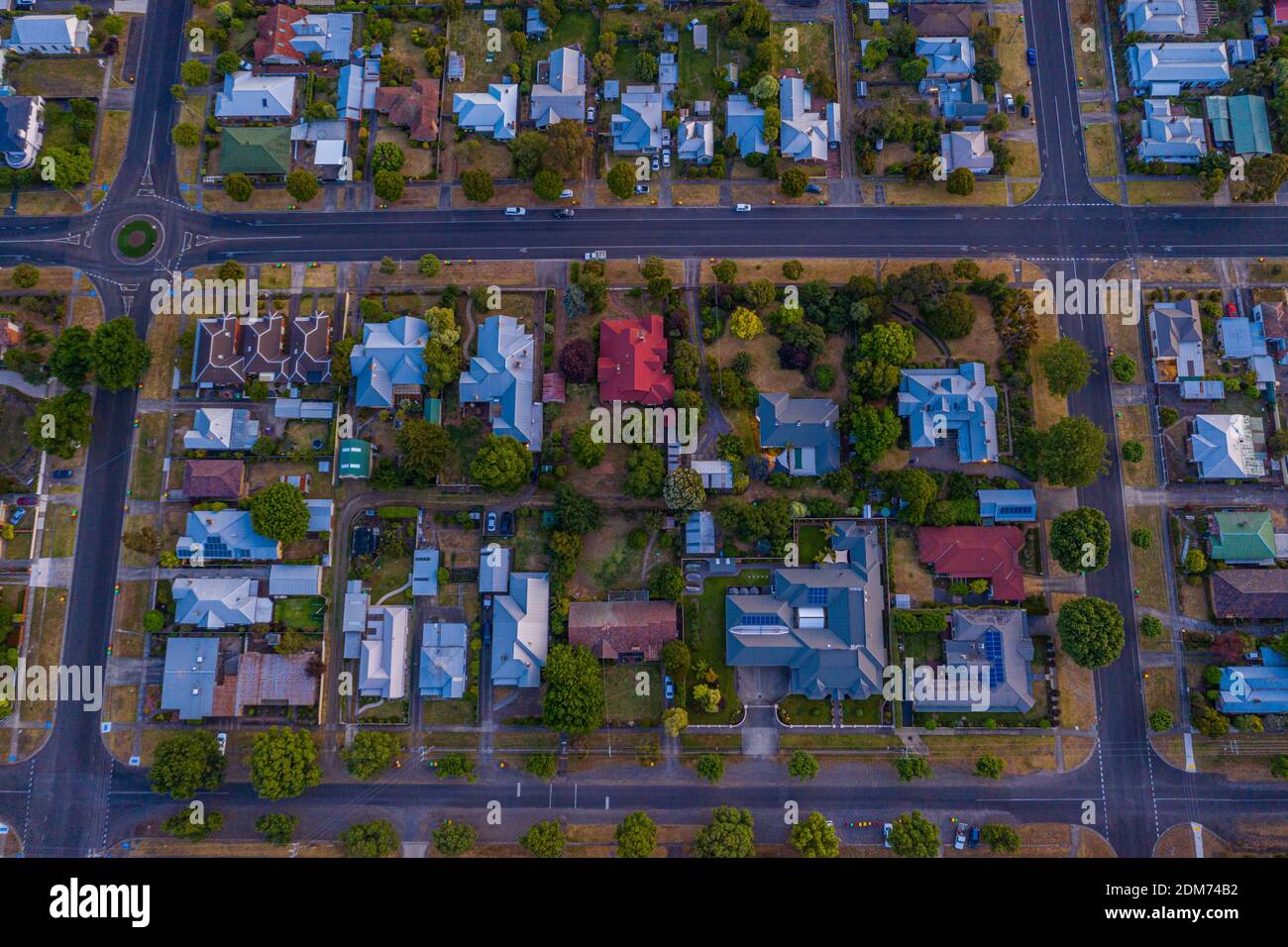 Sunset over town Colac in Australia Stock Photo - Alamy