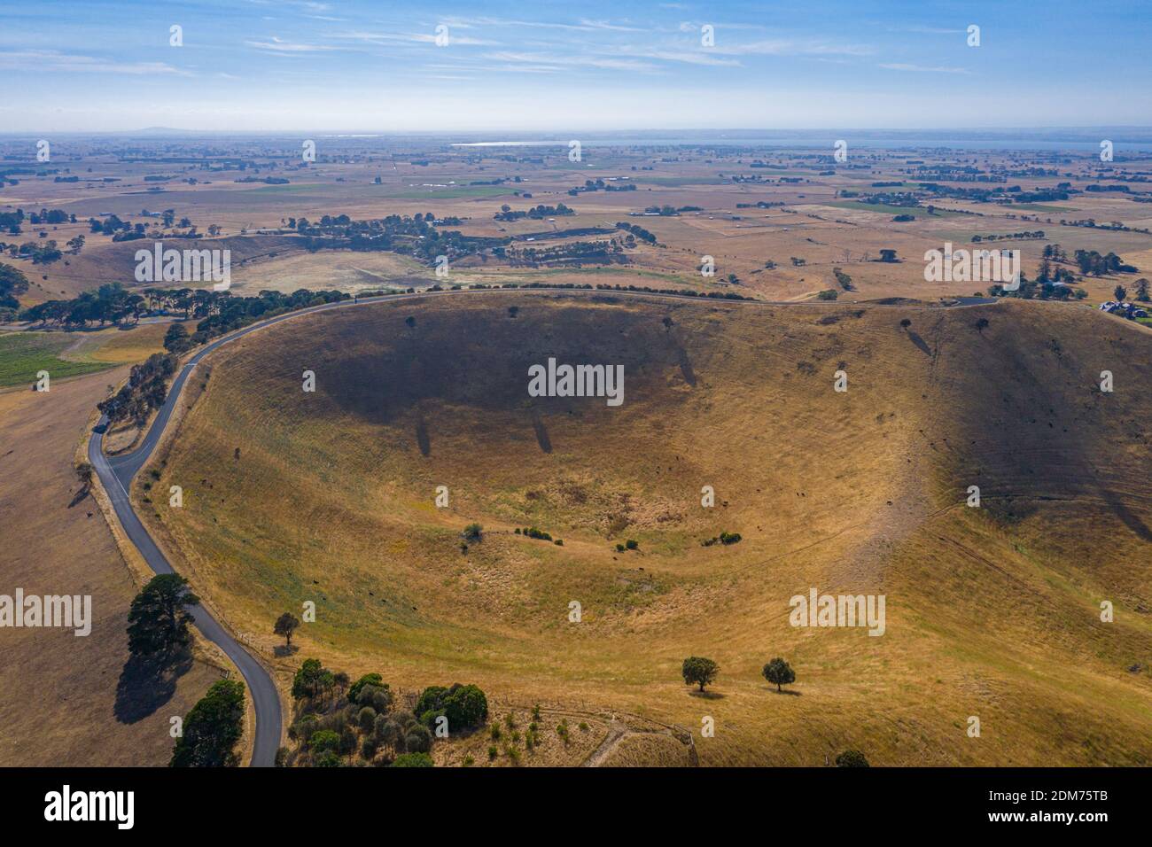 Red rock reserve including several craters of volcanic origin near ...