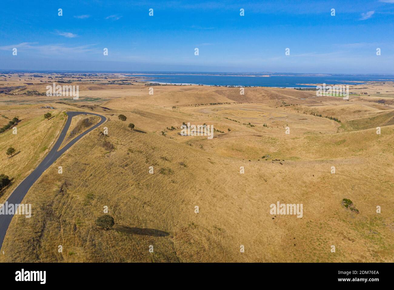 Red rock reserve including several craters of volcanic origin near ...