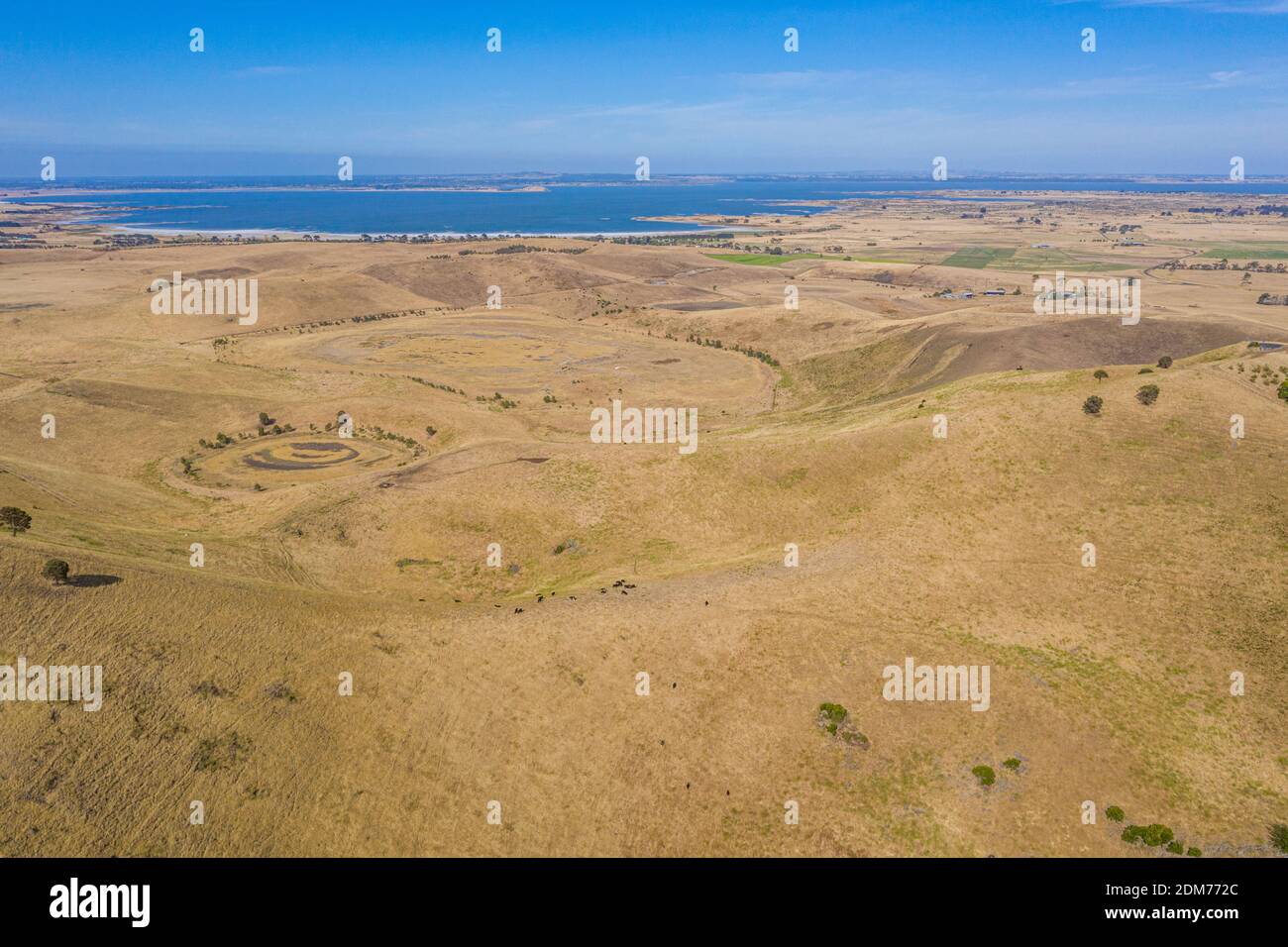 Red rock reserve including several craters of volcanic origin near ...