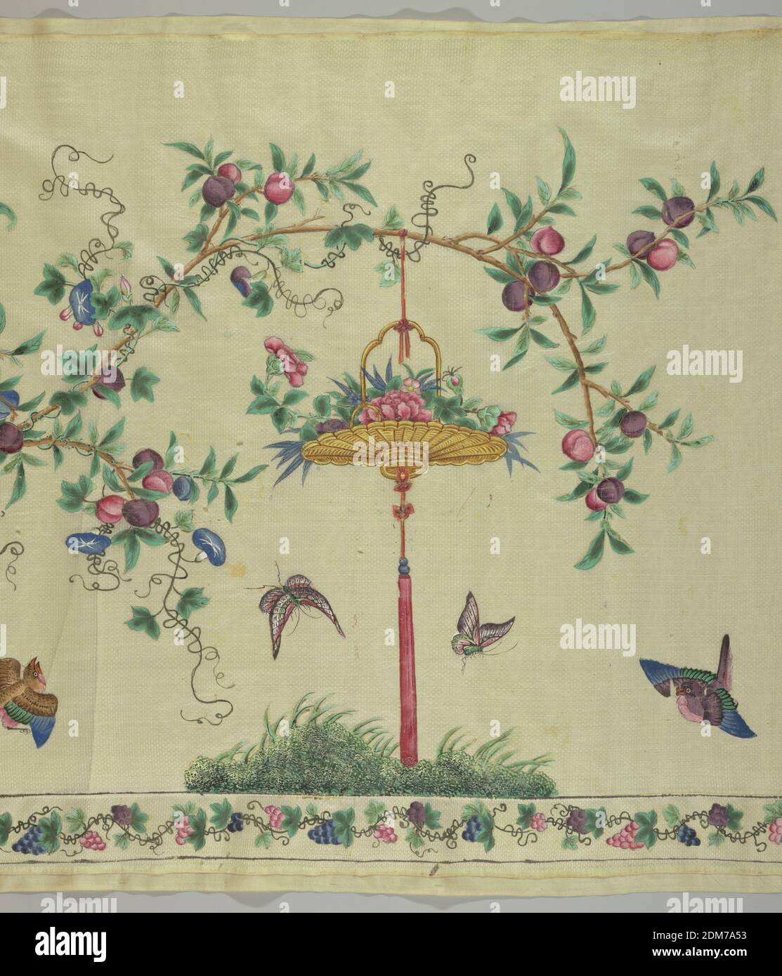 Panel, Medium: silk; pineapple fiber; tempera Technique: painted on ...