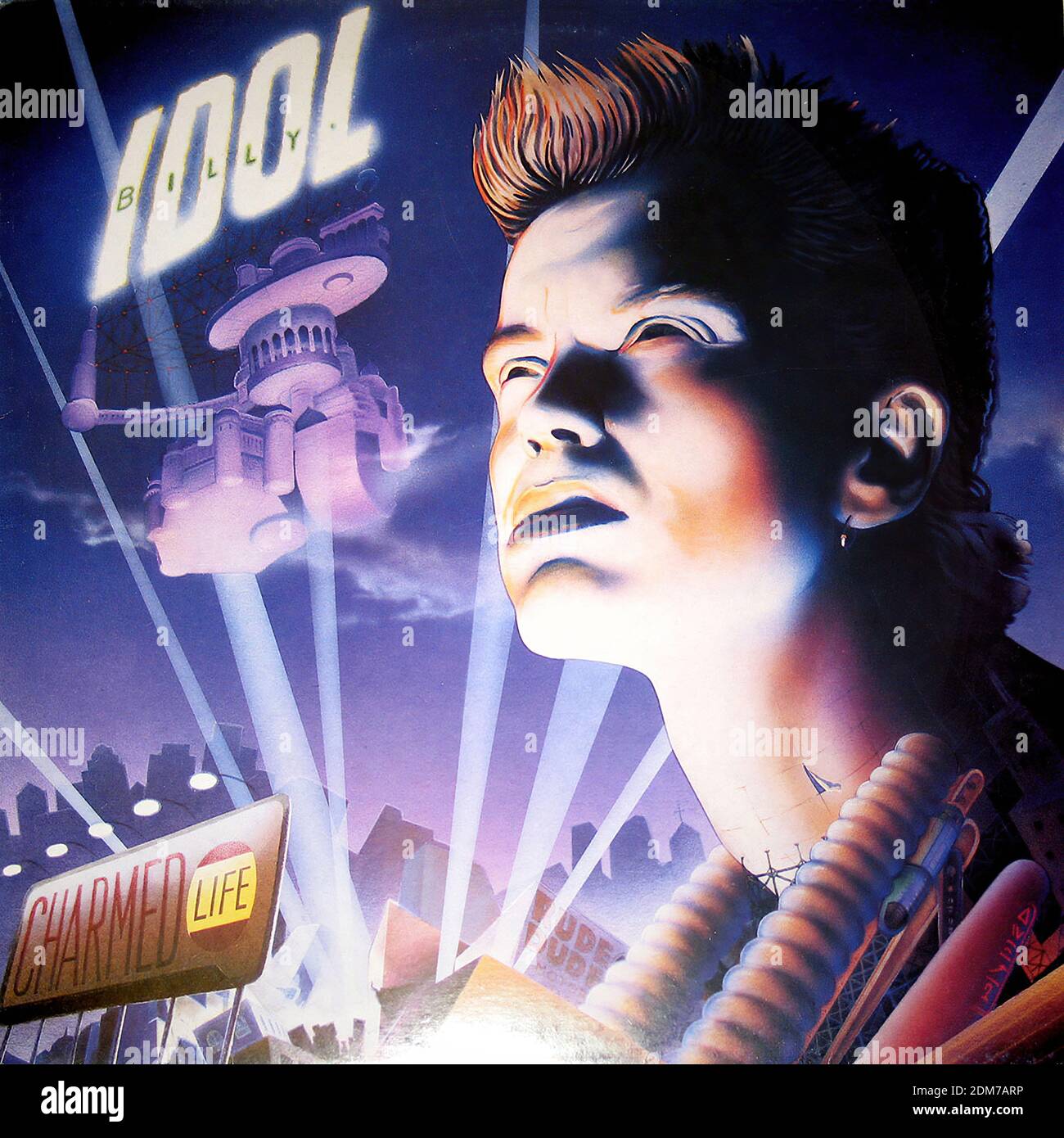 billy idol charmed - Vintage Vinyl Record Cover Stock Photo - Alamy
