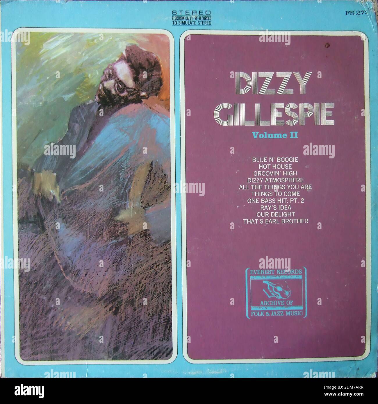 Dizzy Gillespie Vol.2, Everest PS 272 - Vintage vinyl album cover Stock ...