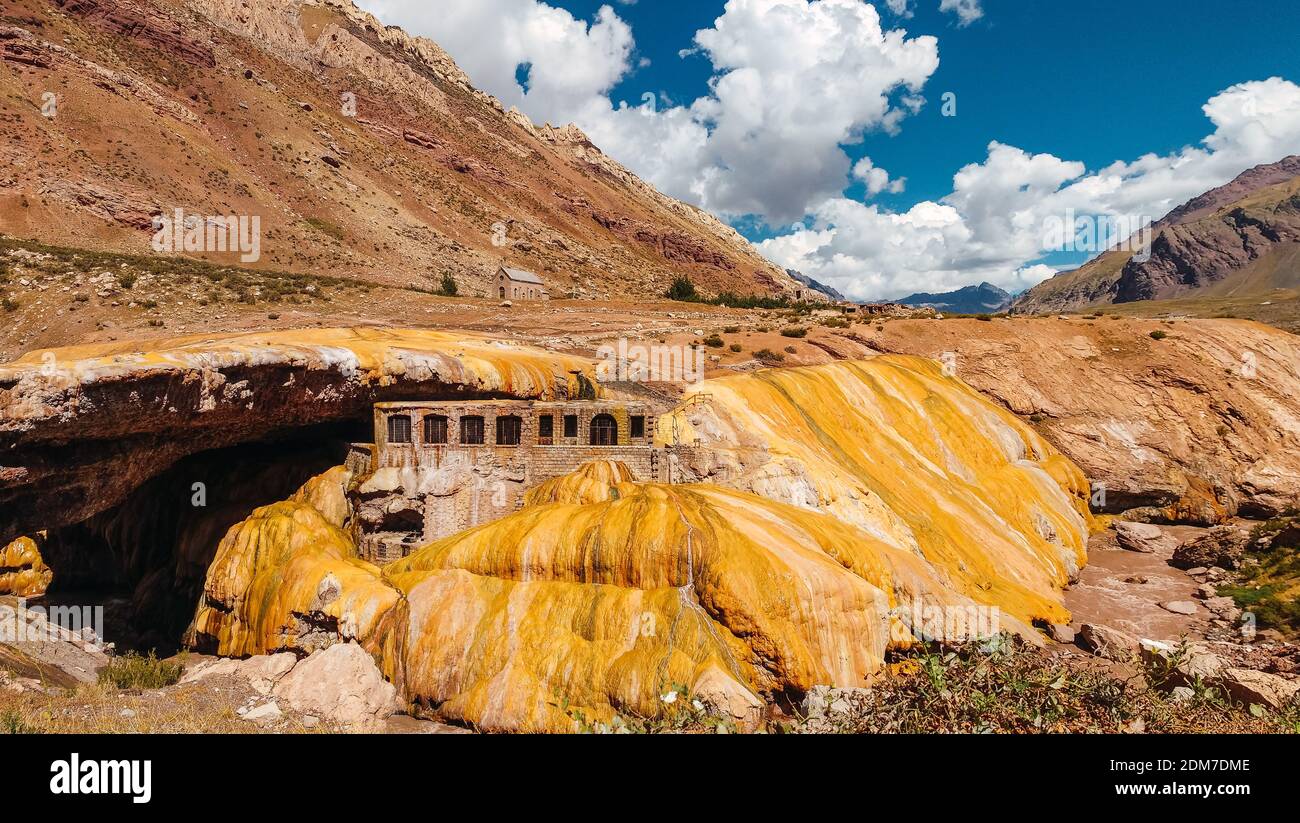 A scenic shot of The Inca Bridge, a natural arch forming a bridge over ...