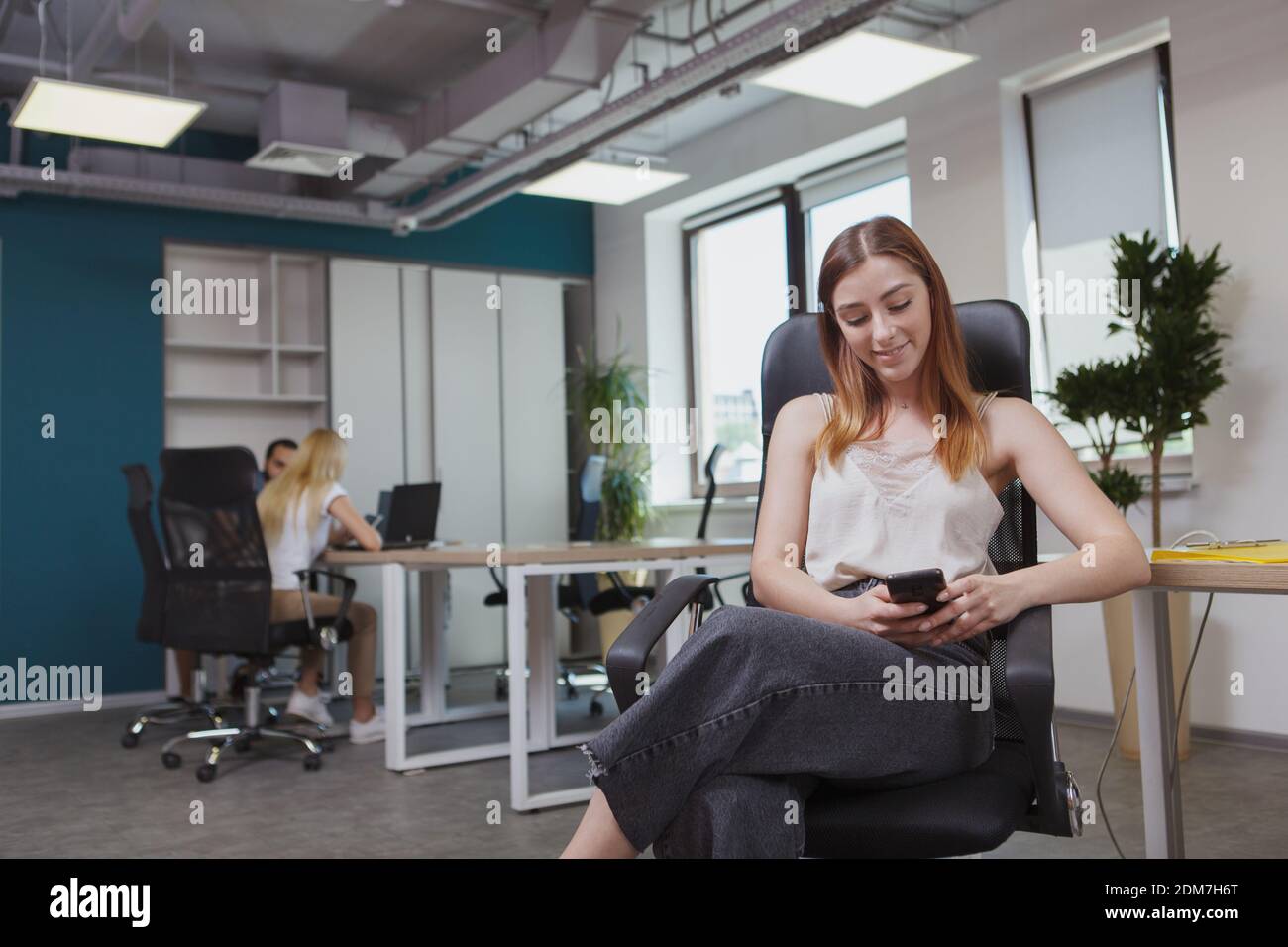 Employee taking break work young hi-res stock photography and images ...
