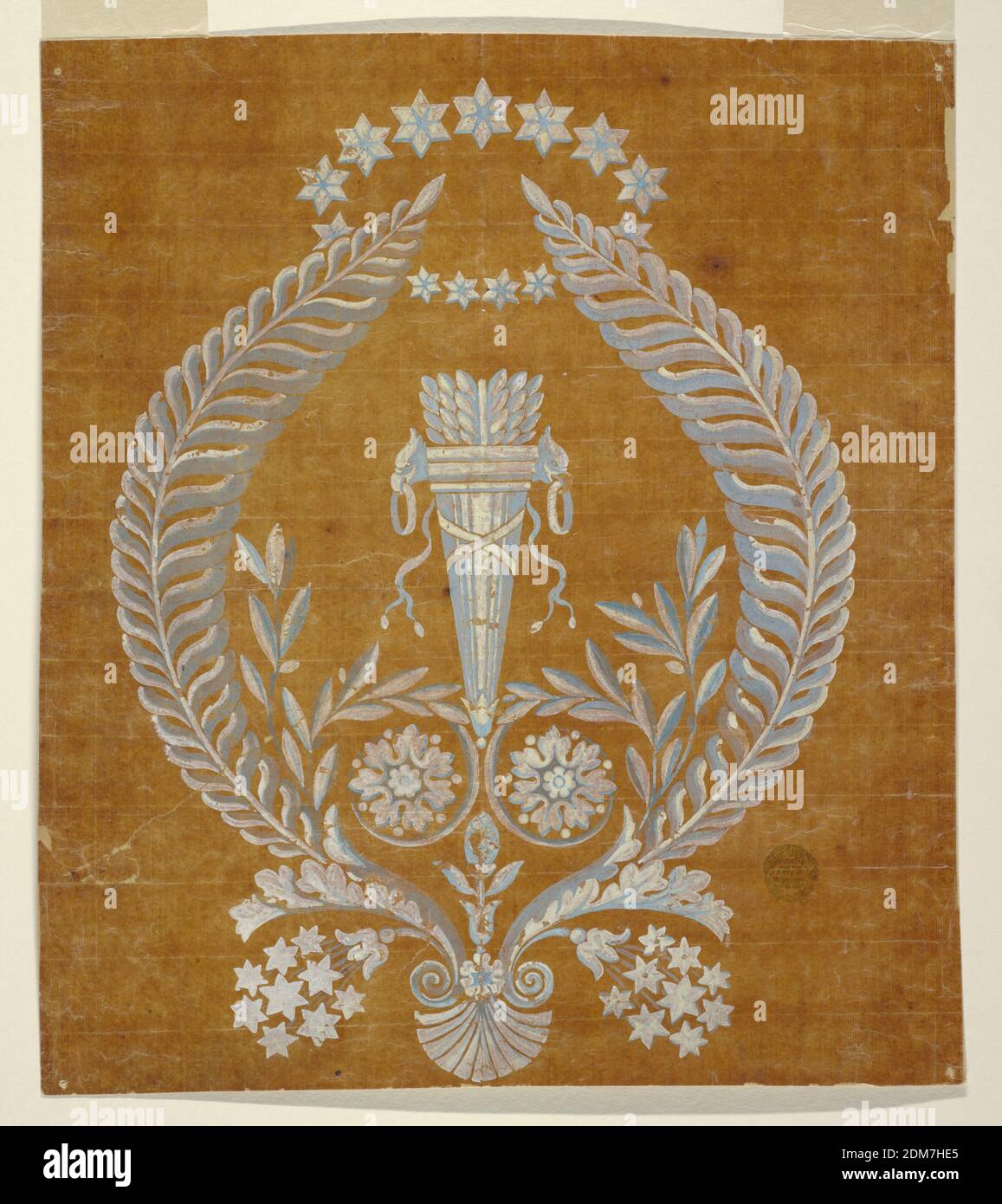 Design for Woven Fabric, Fabrique de Saint Ruf, Lyon, France, White ...