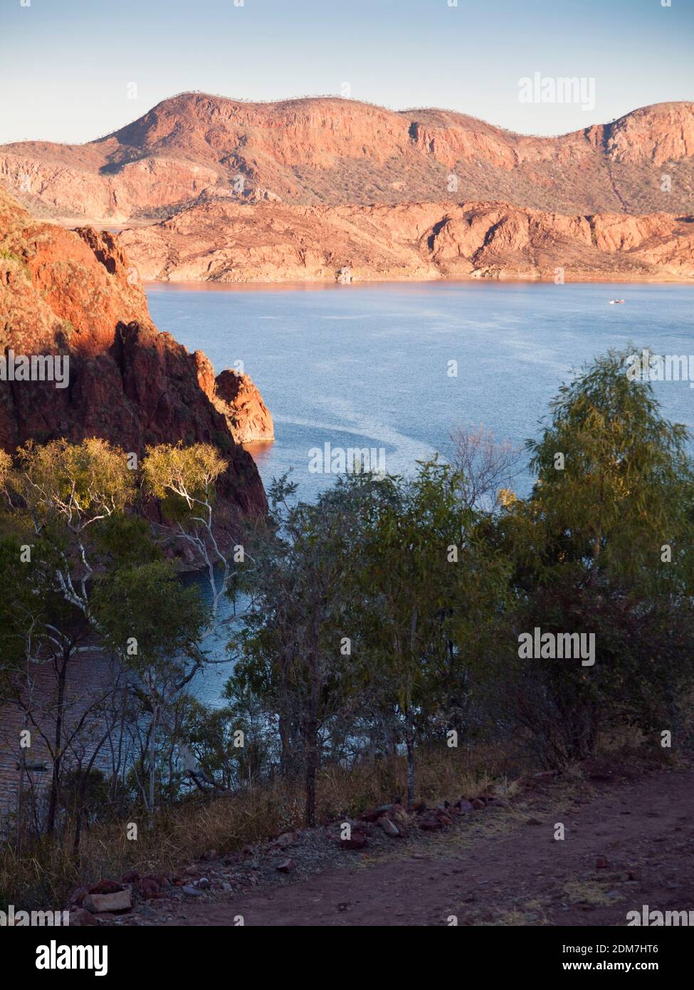 Lake Arglye at sunset, East Kimberley, Western Australia Stock Photo ...