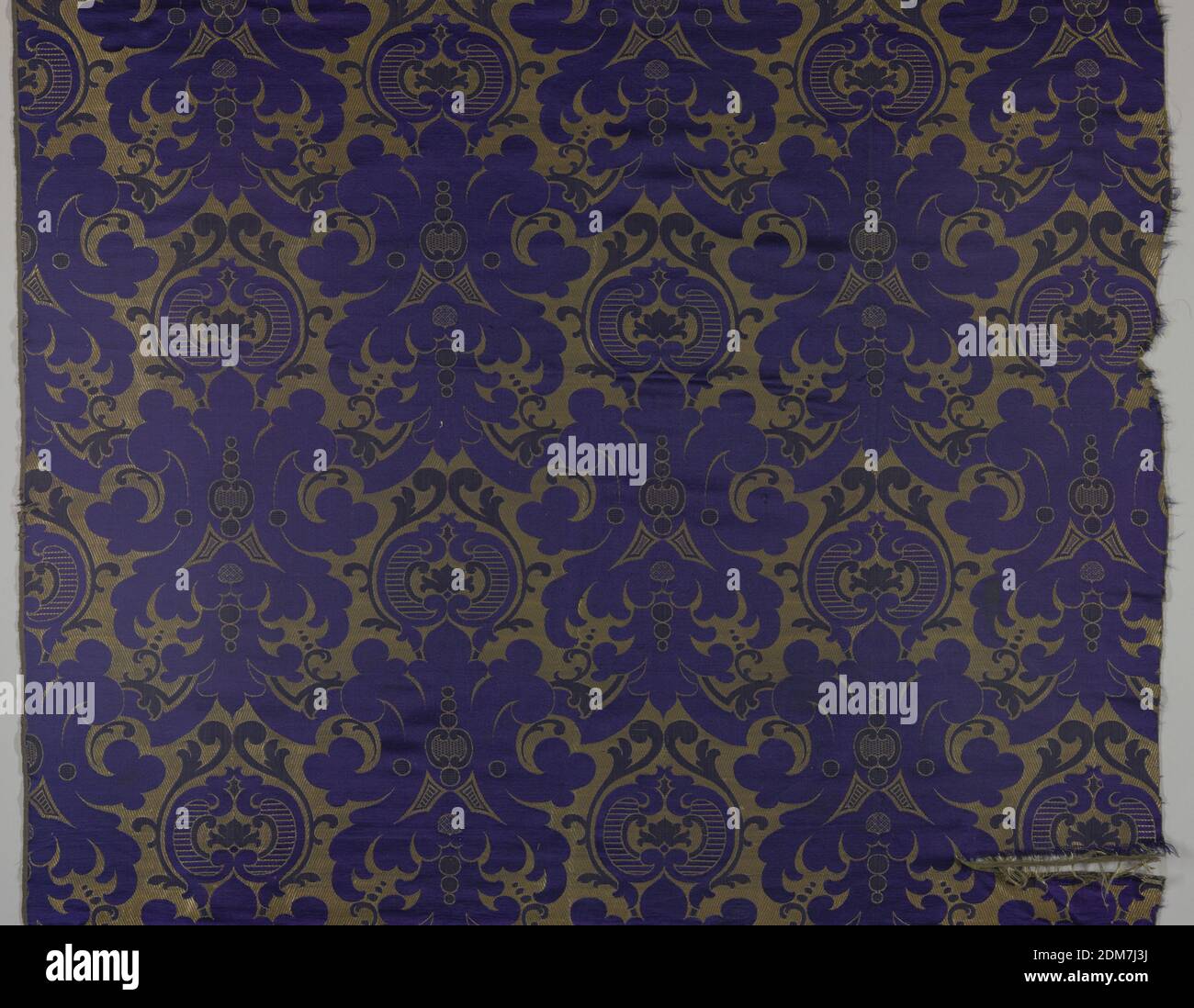 Textile, Medium: silk, cotton Technique: compound weave, Staggered ...