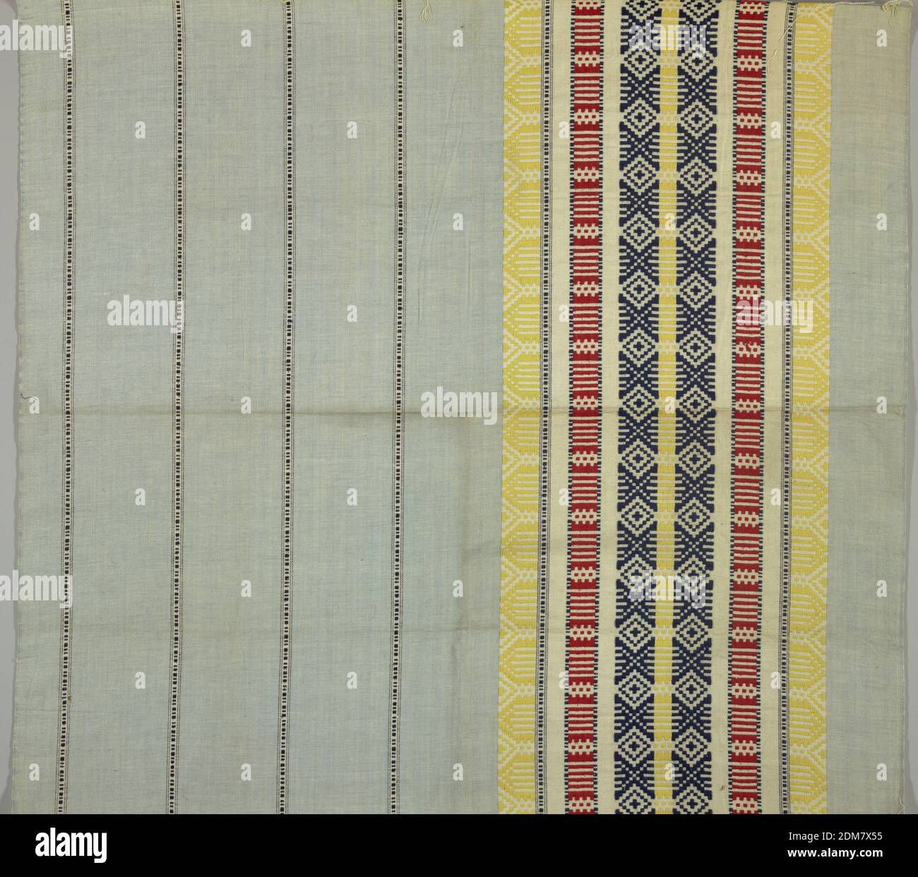 Textile, Medium: cotton Technique: compound plain weave, Sample with a ...