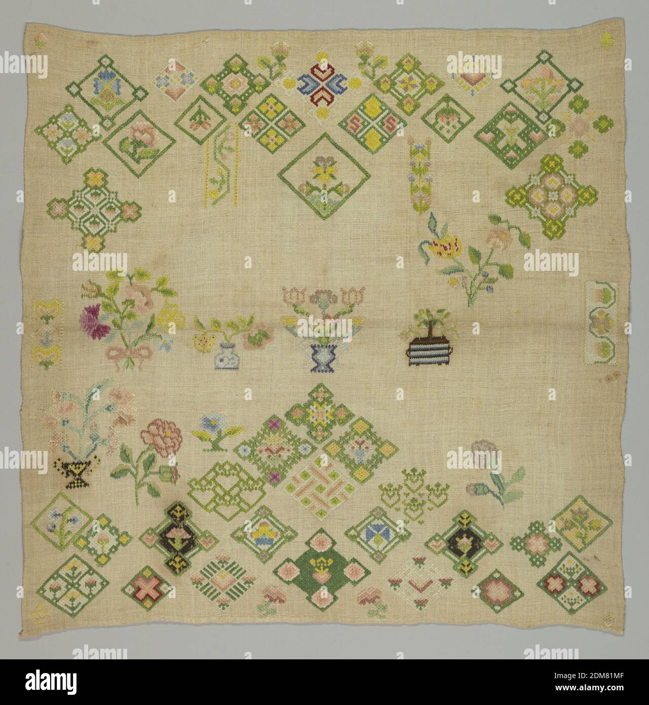 Rococo embroidered sampler hi-res stock photography and images - Alamy