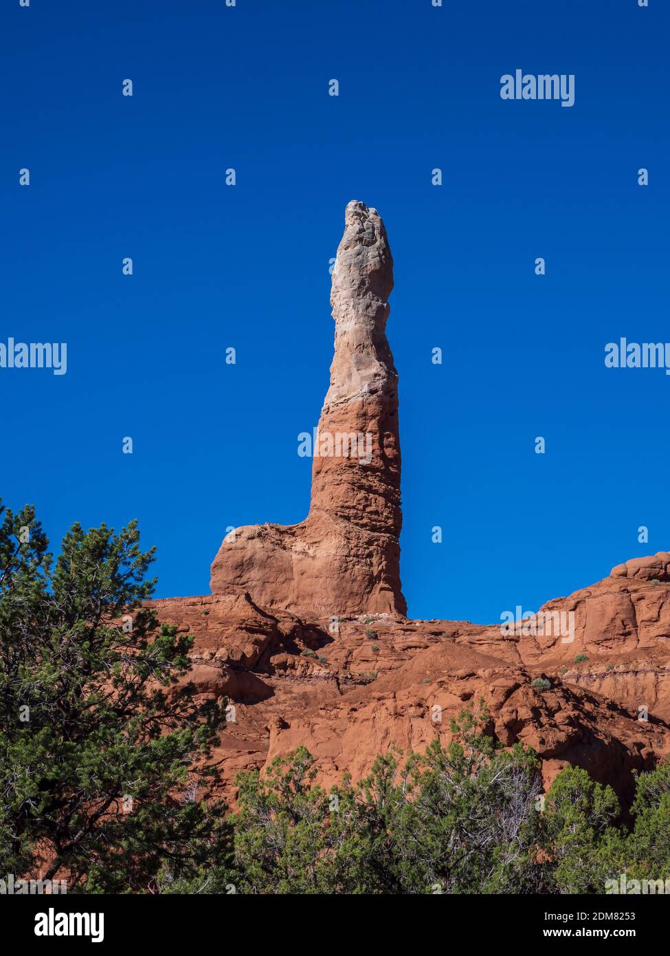 Geoduck sedimentary pipe spire above Basin Campground, Kodachrome Basin ...