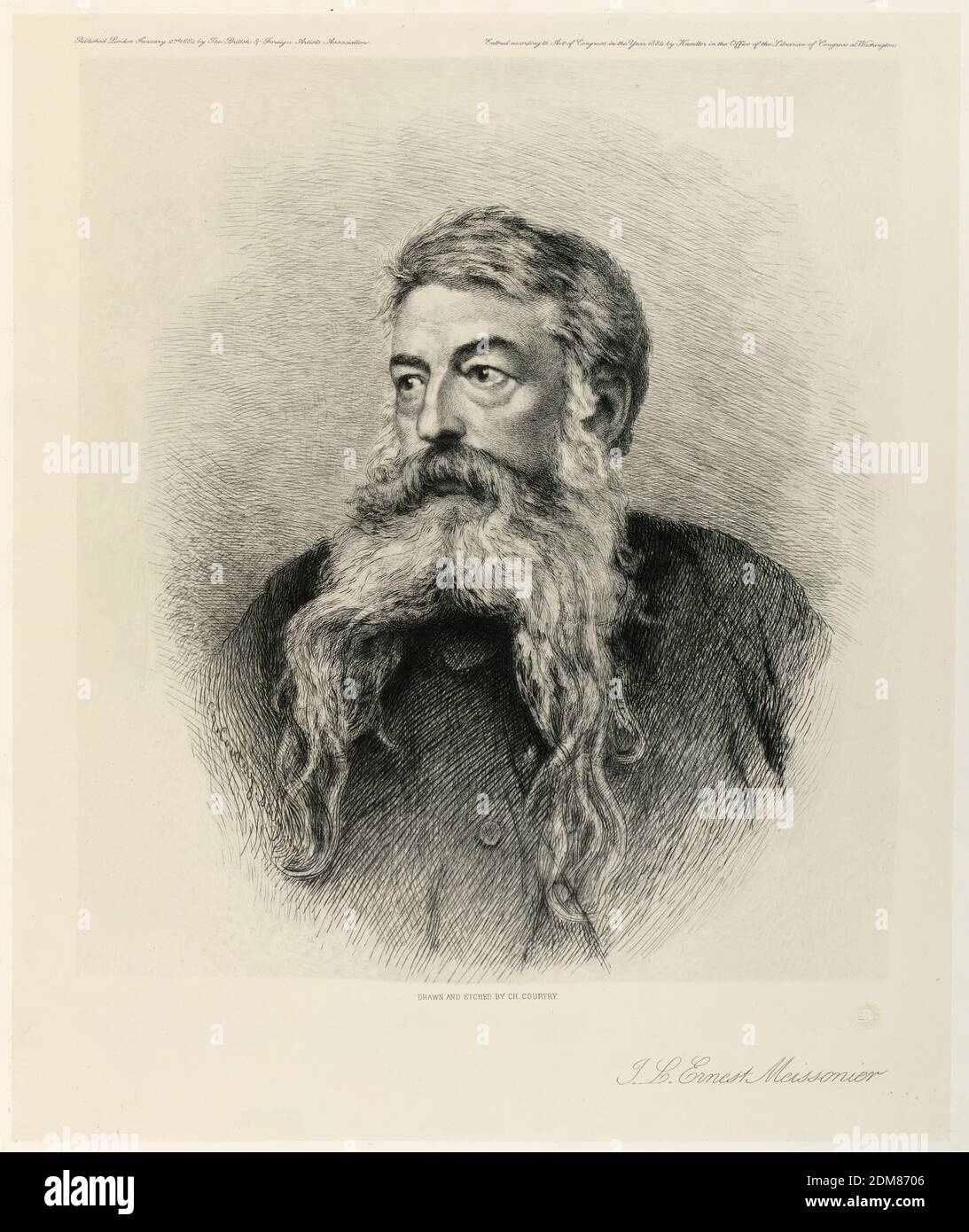 Portrait of Jean Louis Ernest Meissonier, Charles Courtry, French, 1846 ...