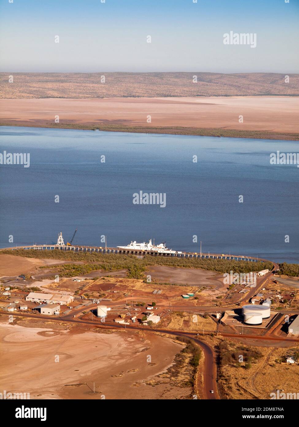 Port of Wyndham on Cambridge Gulf seen from Five Rivers Lookout, Mt ...