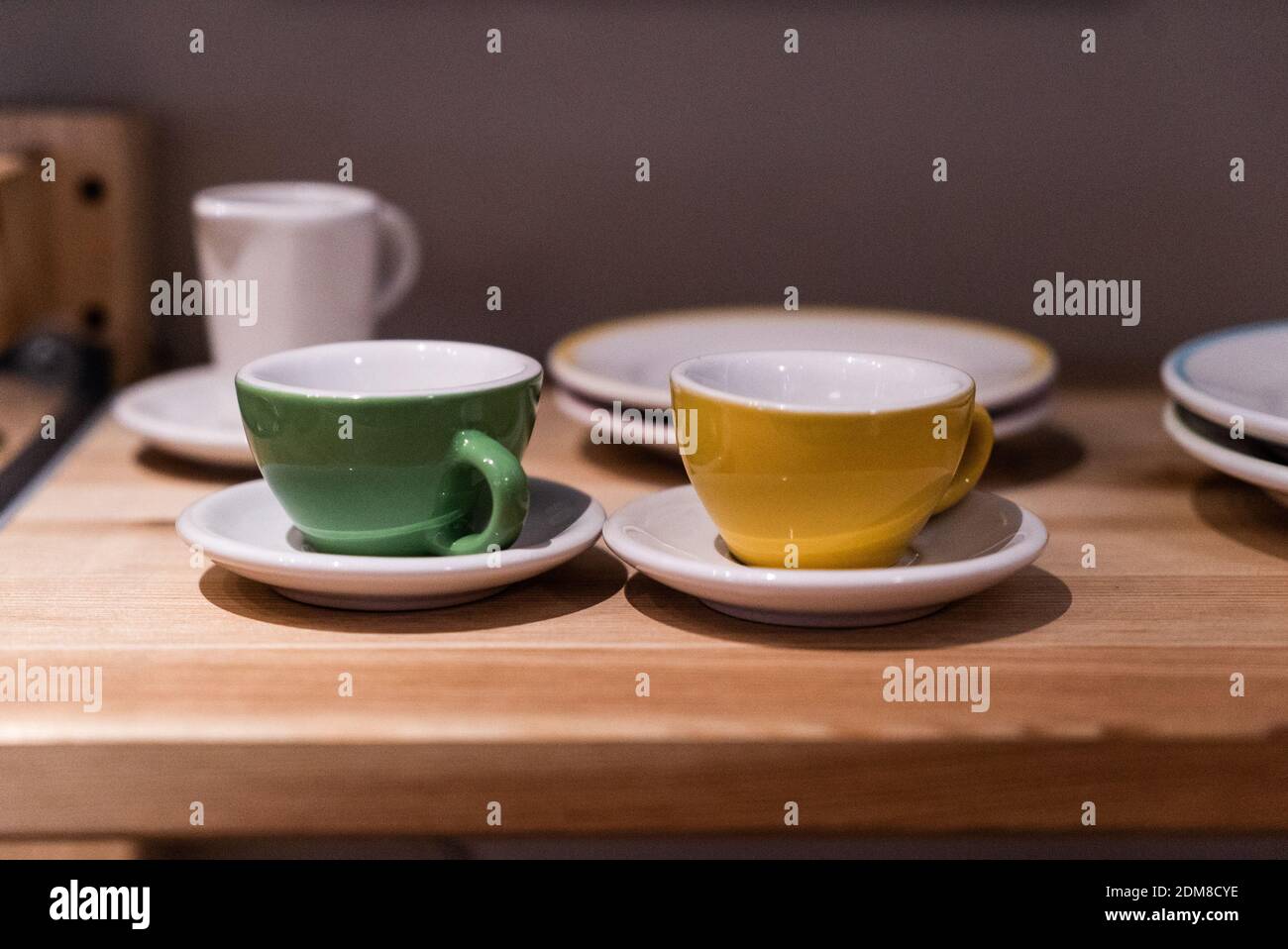 Coffee Cup On Table Stock Photo - Alamy