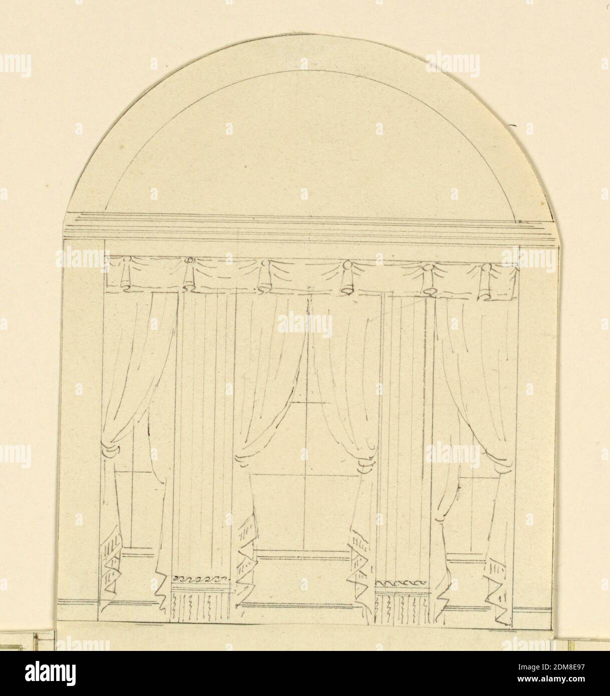 Window Wall Elevation, Frederick Crace, English, 1779–1859, Pen and ...