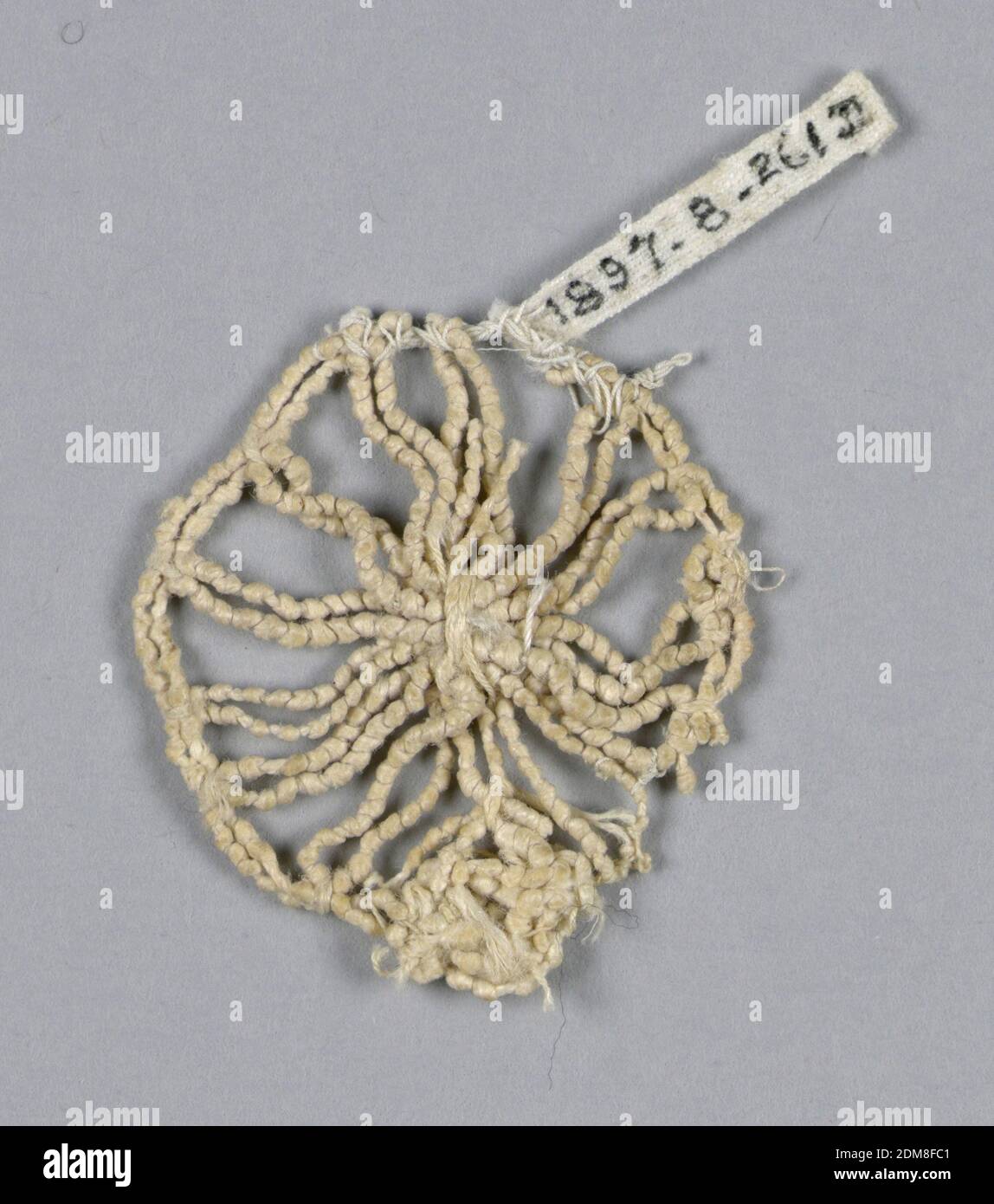 Rosettes, Medium: linen Technique: knotted, Four circular ornamental ...