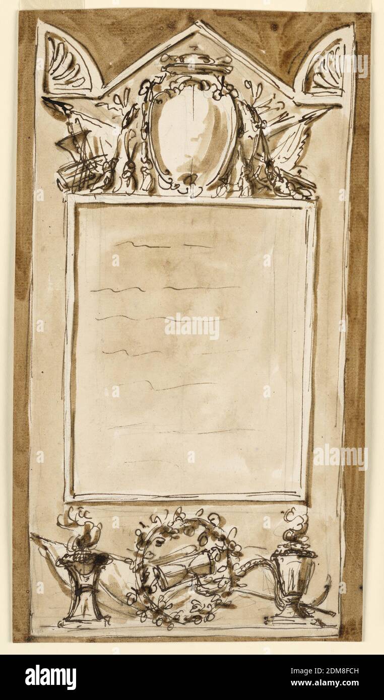 Design for the Frame of a Tablet, Giuseppe Barberi, Italian, 1746–1809 ...