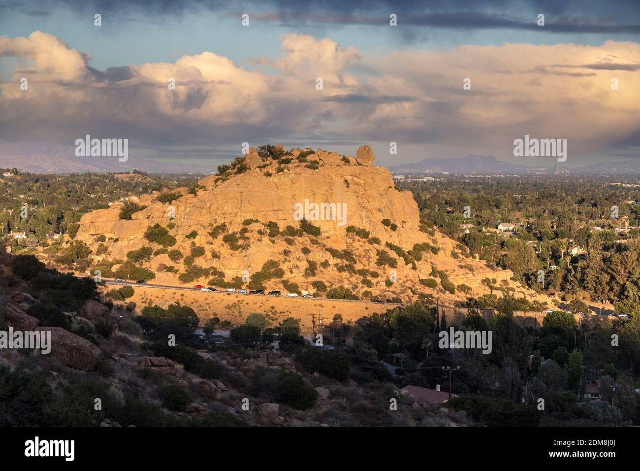 Afternoon view of Stoney Point Park with cloudy sky in Los Angeles ...